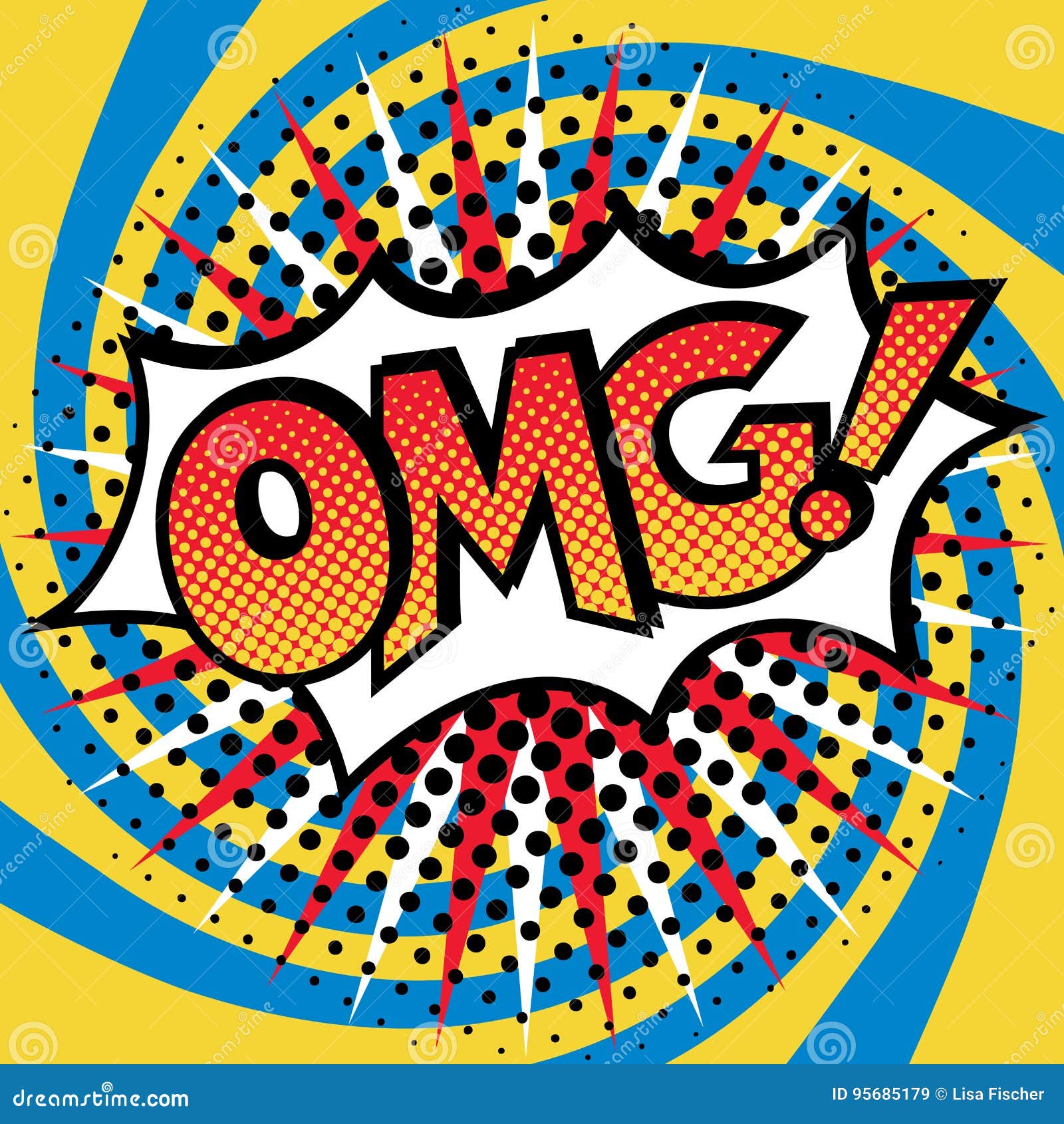 ¡Arte Pop OMG! Diseño Del Texto Ilustración del Vector - Ilustración de ...