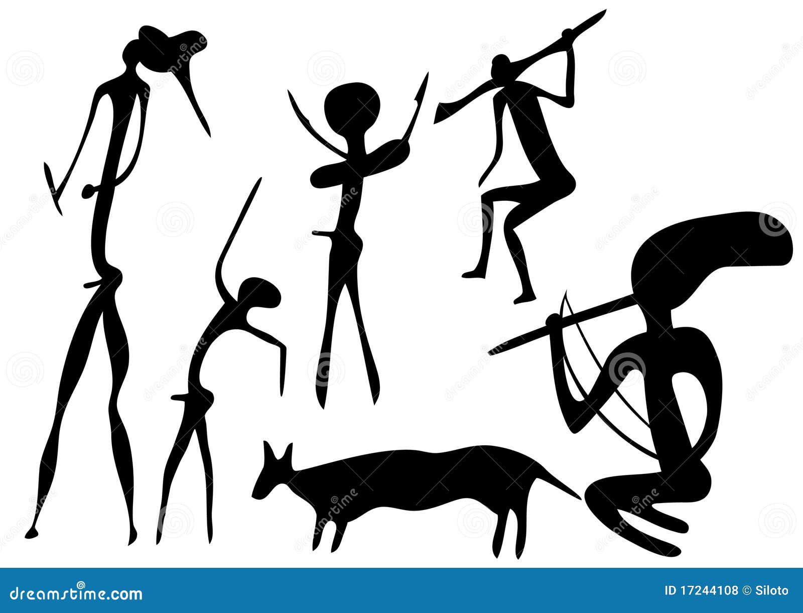 Arte Primitivo - Varias Figuras Ilustración del Vector - Ilustración de ...