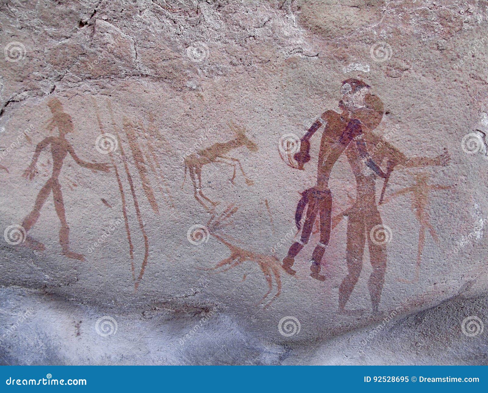 Arte sahariano de la roca imagen editorial. Imagen de cueva - 92528695
