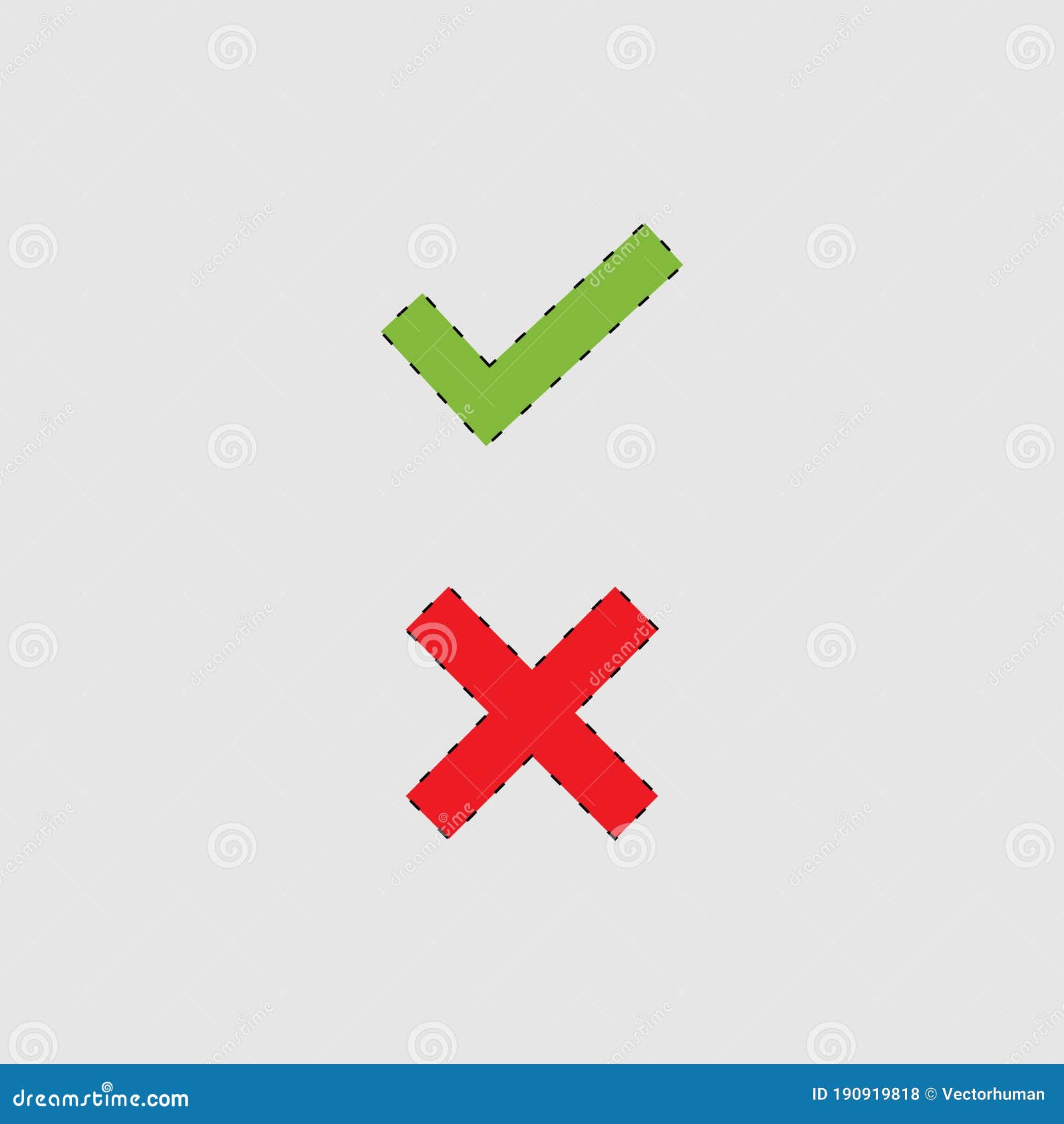 Arte Vectorial Correcto E Incorrecto Ilustración del Vector ...