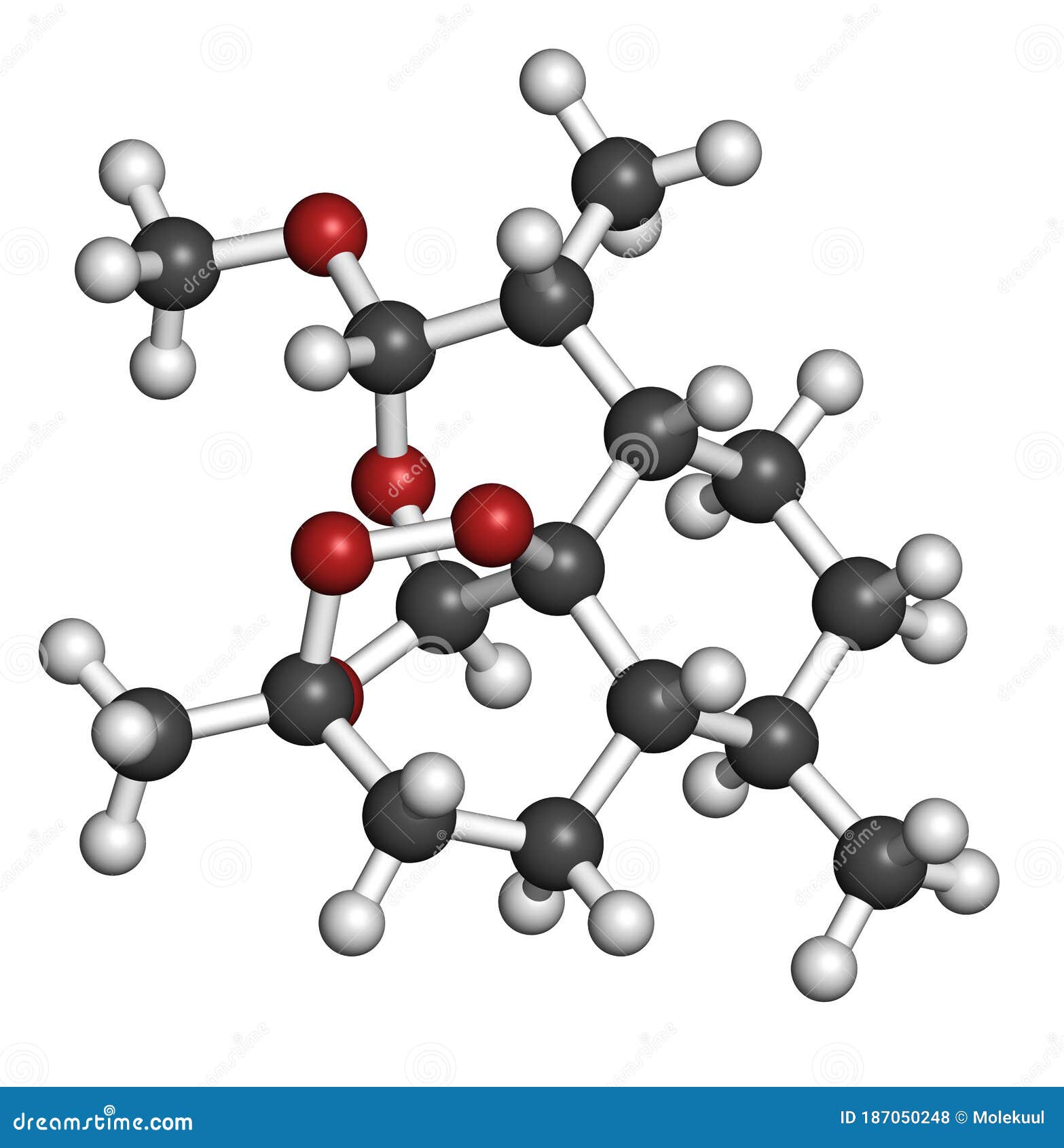 Artemether Molecule. Ball-and-stick Molecular Model. Chemistry Related ...