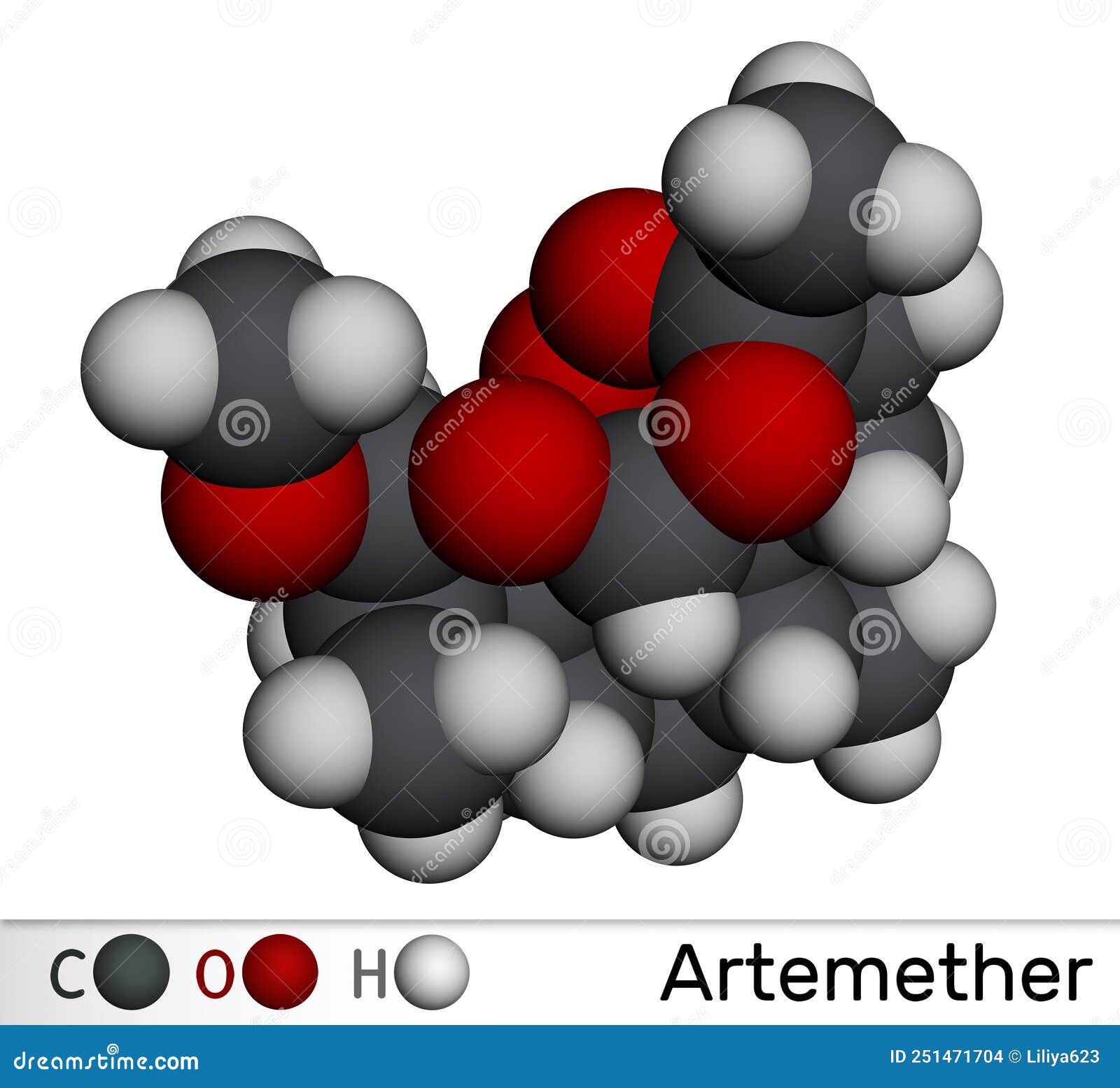 Artemether Molecule. it is Used for the Treatment of Malaria. Molecular ...
