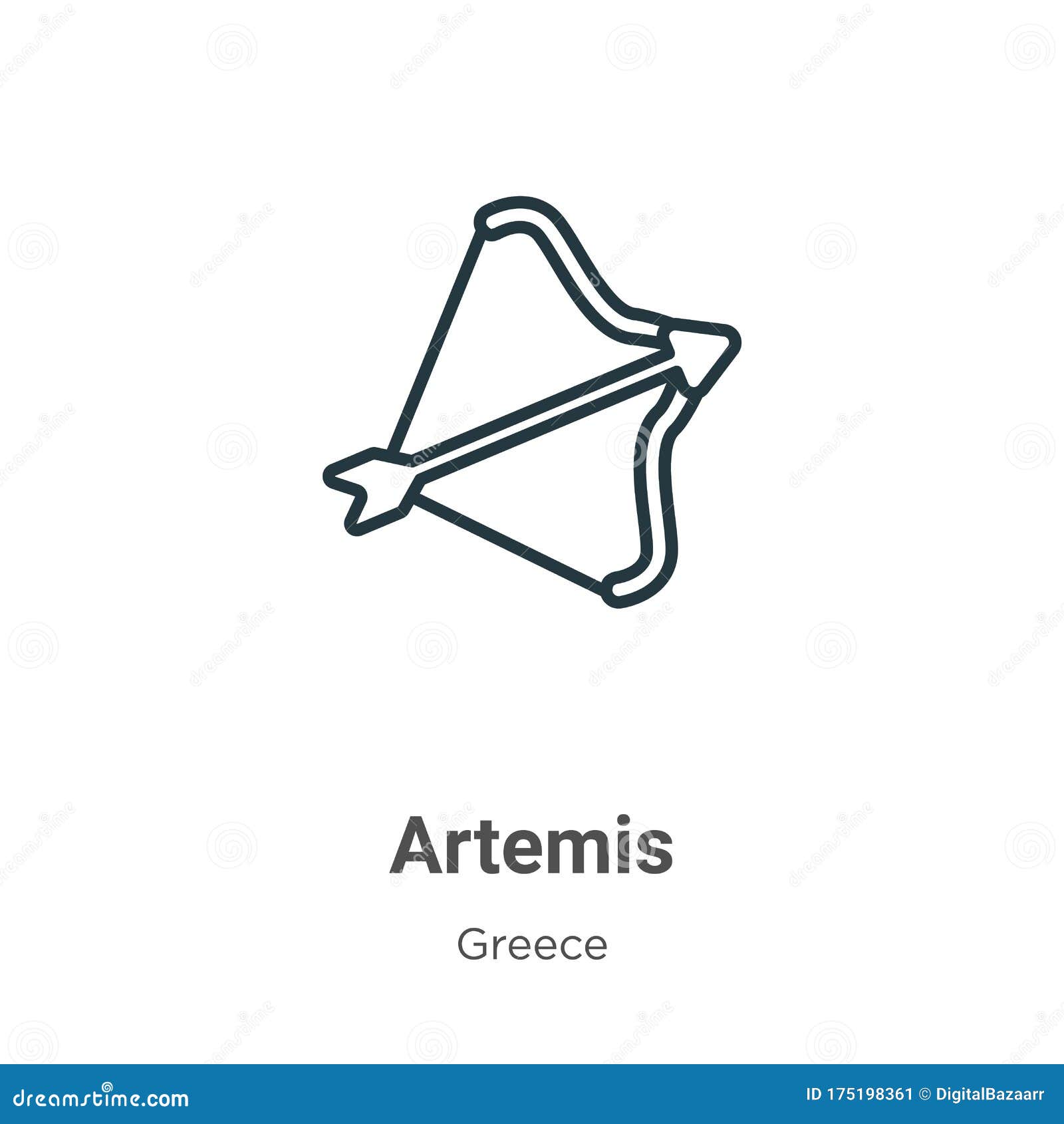 Artemis Icon. Thin Linear Artemis Outline Icon Isolated On White ...