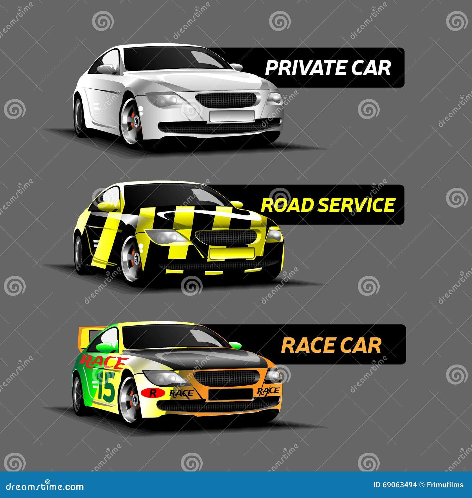 Arten Der Autovektorillustration Stock Abbildung - Illustration von ...