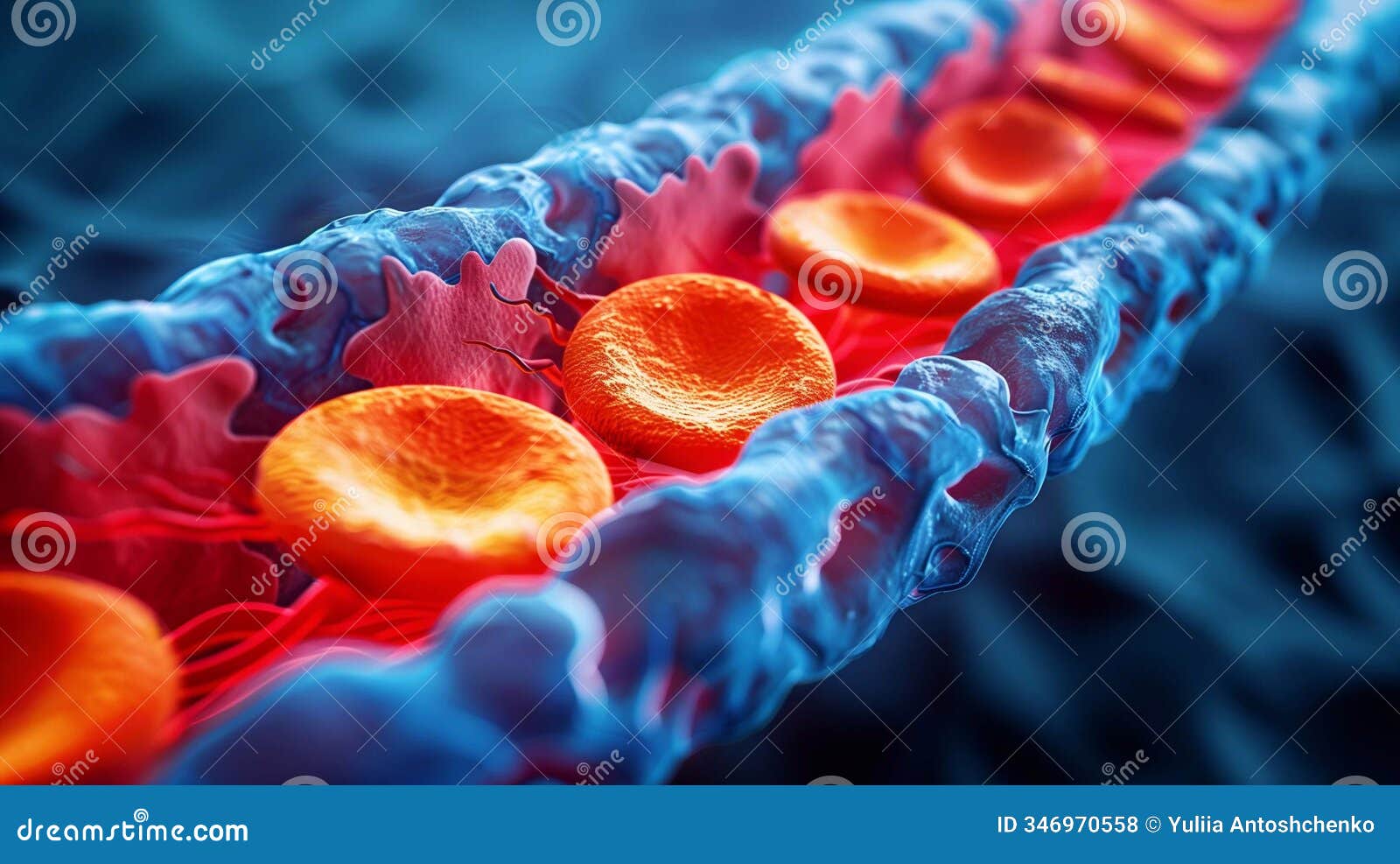 Arterial Compression Points Highlighting Red Blood Cells In The ...