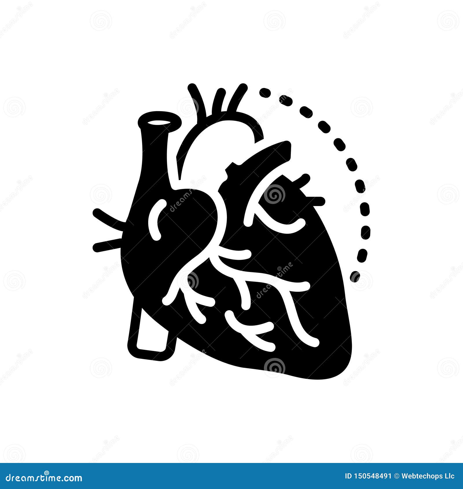 Black Solid Icon for Arteries, Veins and Artery Stock Vector ...