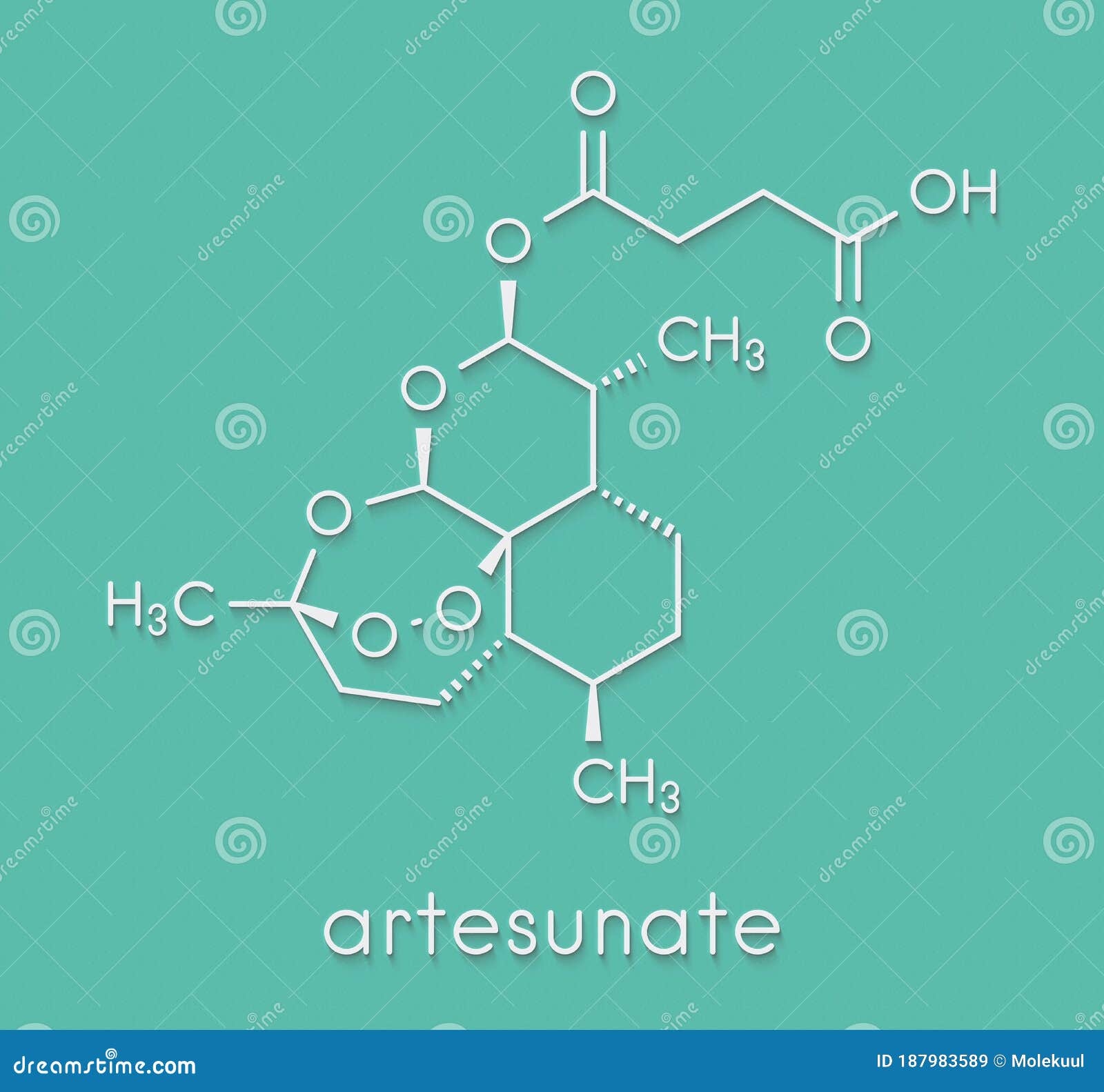 Artesunate Malaria Drug Molecule. Skeletal Formula. Editorial Stock ...
