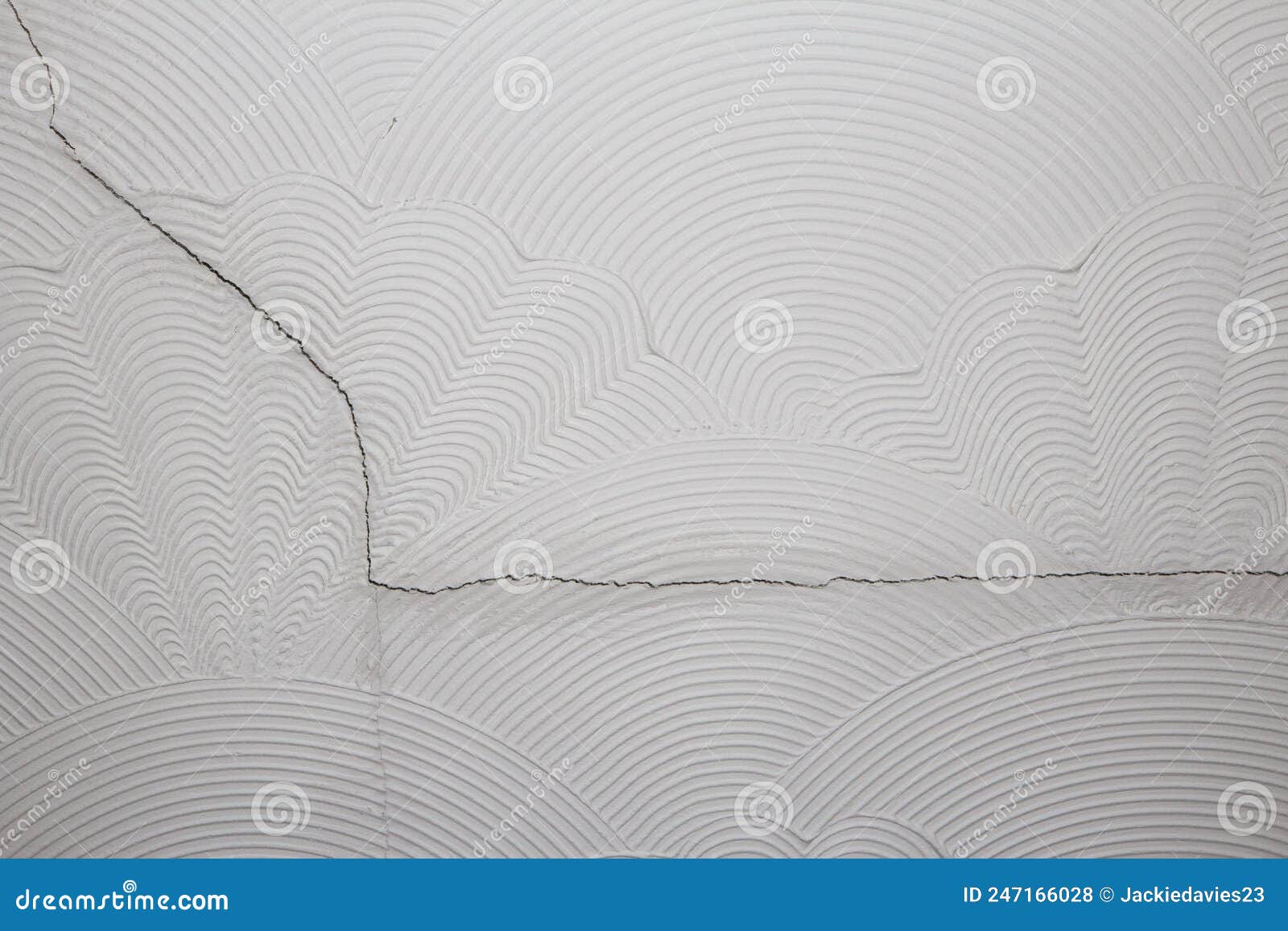 Artex Ceiling Cracking and Breaking on the Plaster Board Joins. Stock ...