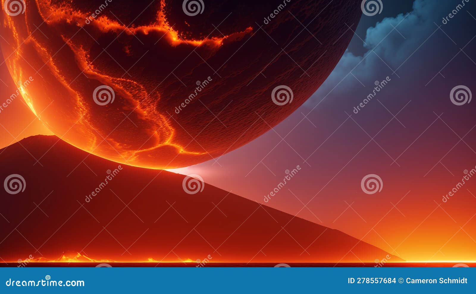 An Artful Depiction of a Visually Stimulatingly Lit Planet with a ...