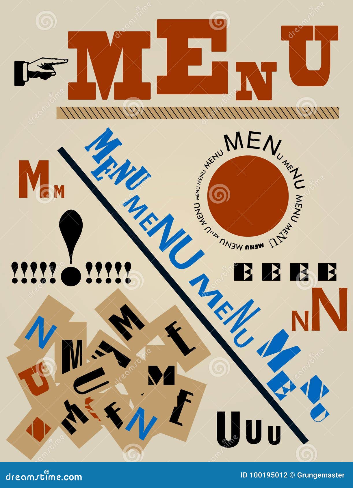 Artful Restaurant Menu Design, Stock Vector - Illustration of vintage ...