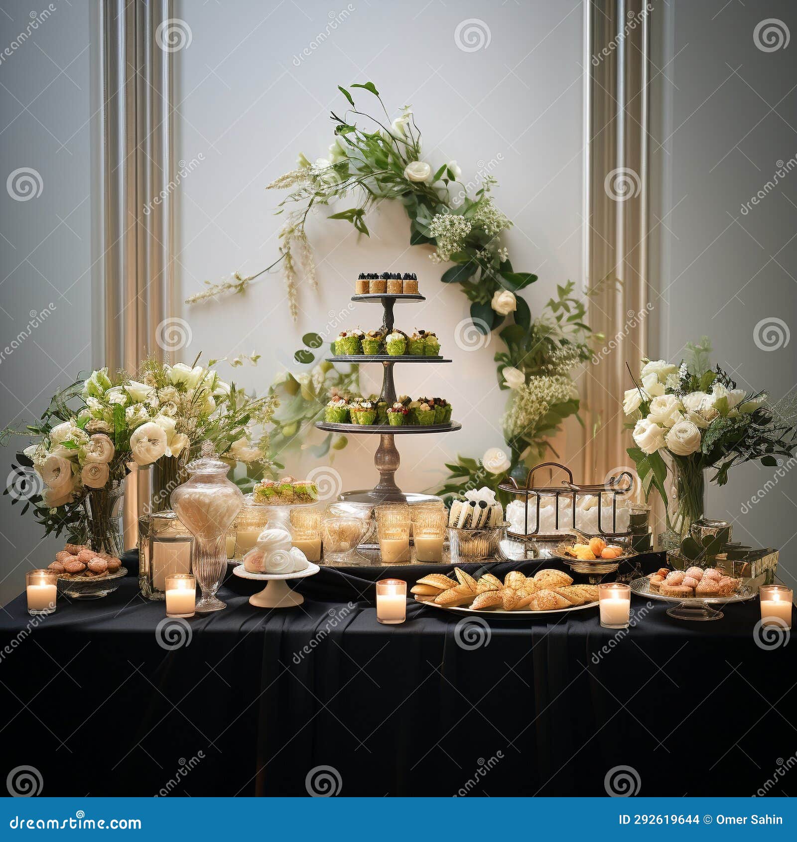 Artfully Arranged: a Stylish Dining Setup for Receptions Stock Photo ...