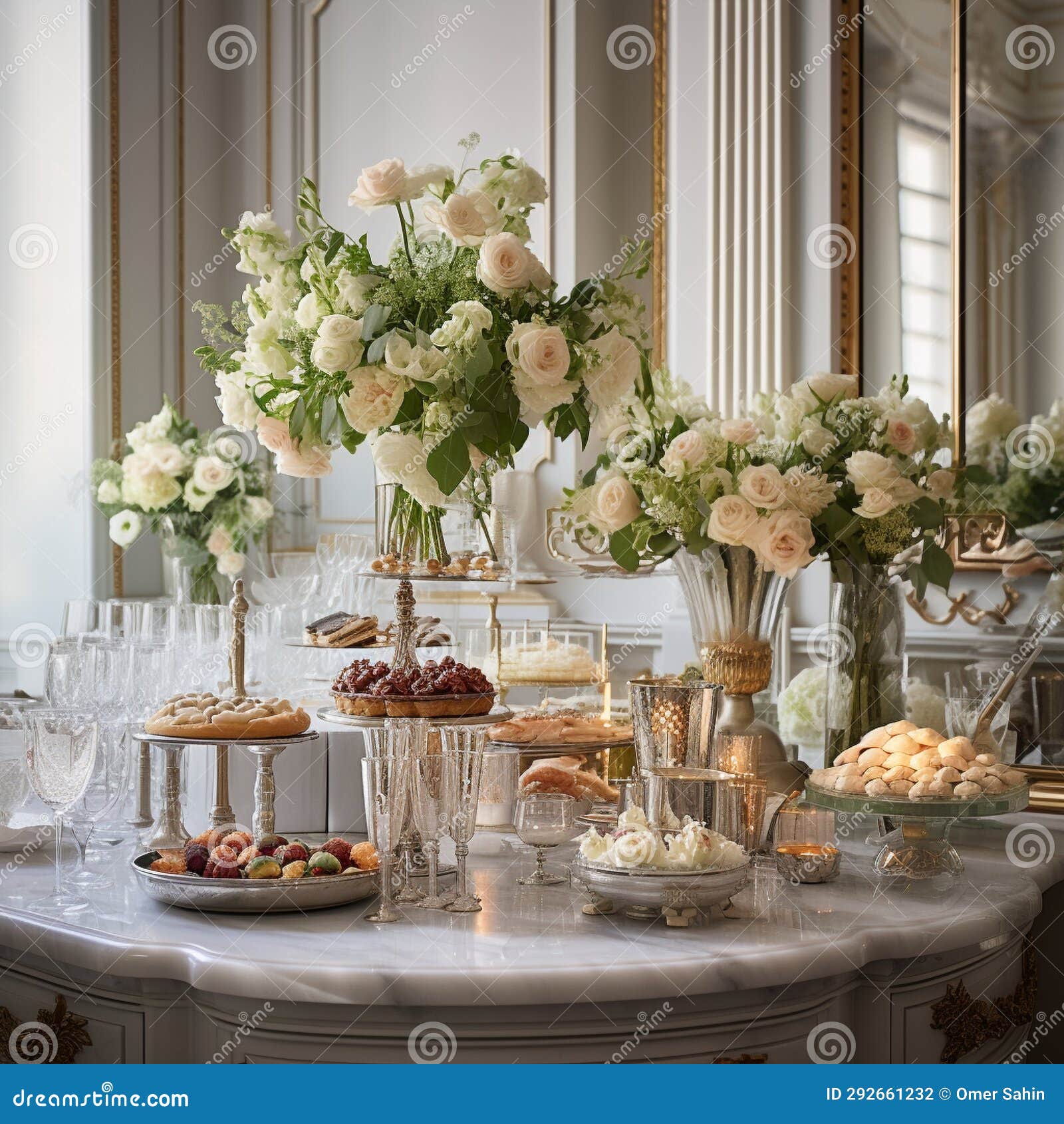 Artfully Arranged: a Stylish Dining Setup for Receptions Stock Photo ...