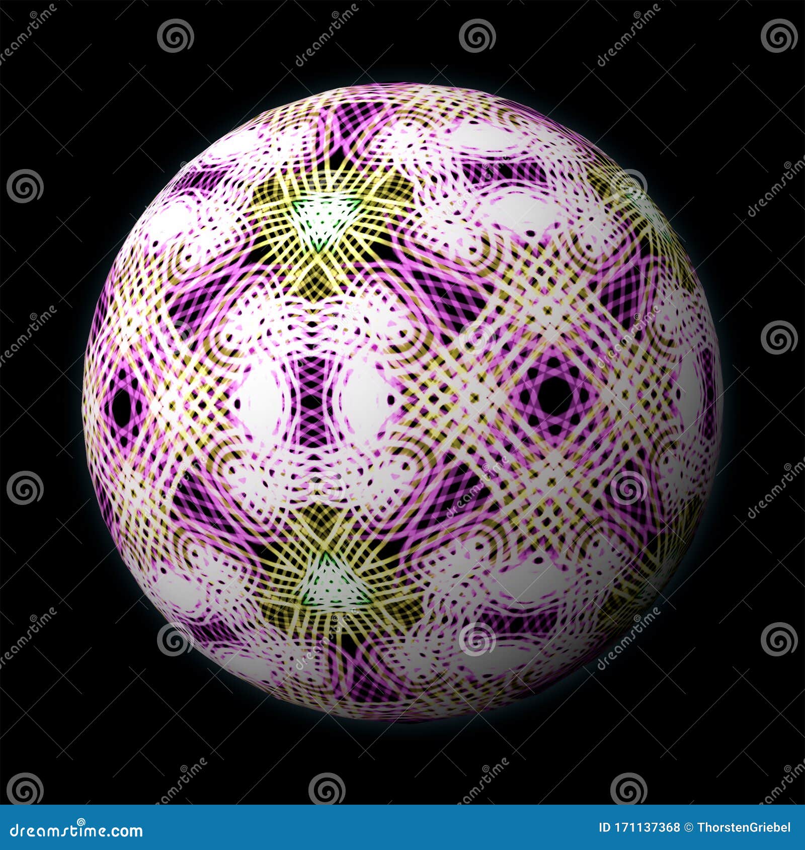 Artfully Designed and Colorful 3D Ball Stock Illustration ...