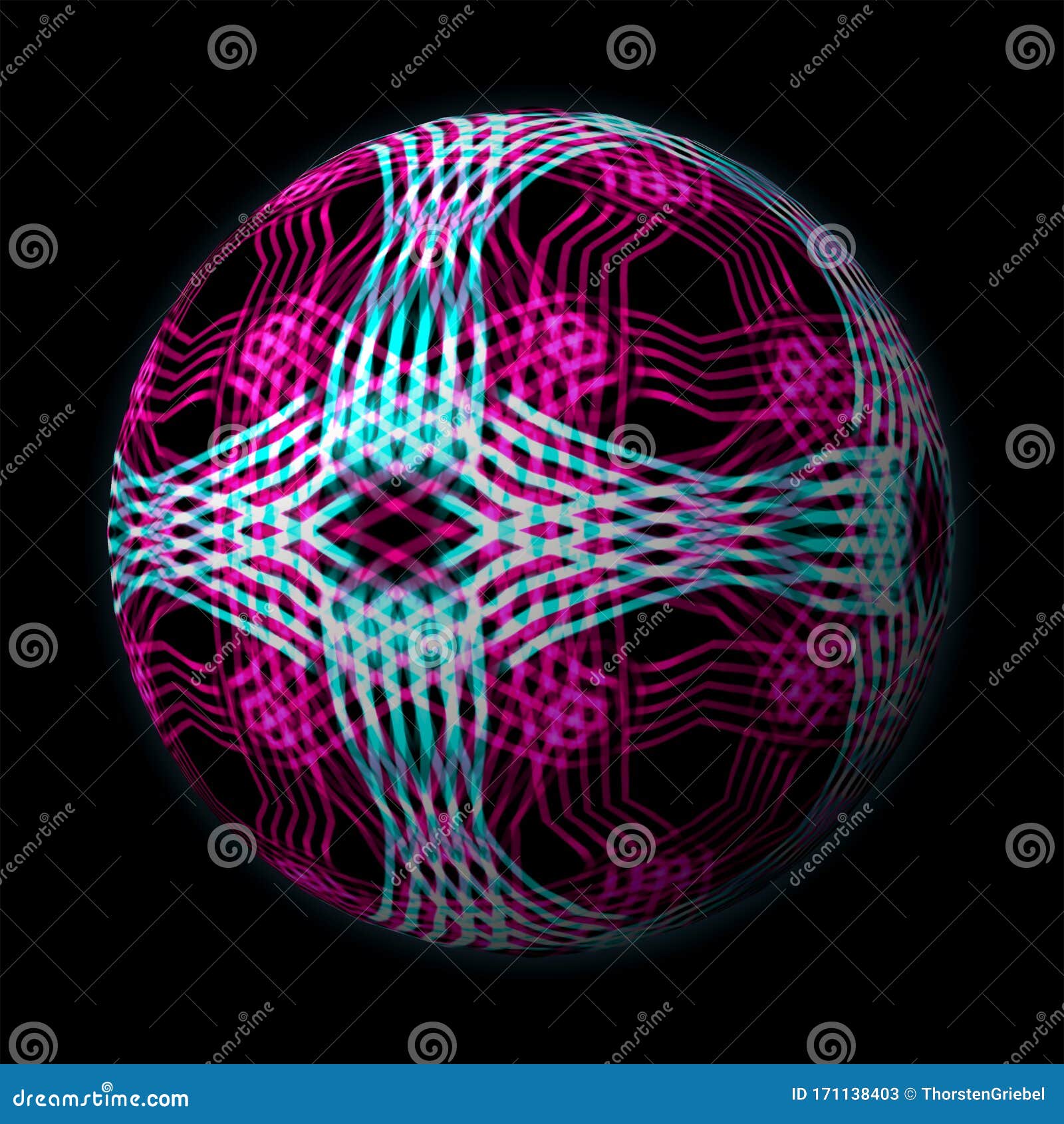 Artfully Designed and Colorful 3D Ball Stock Illustration ...