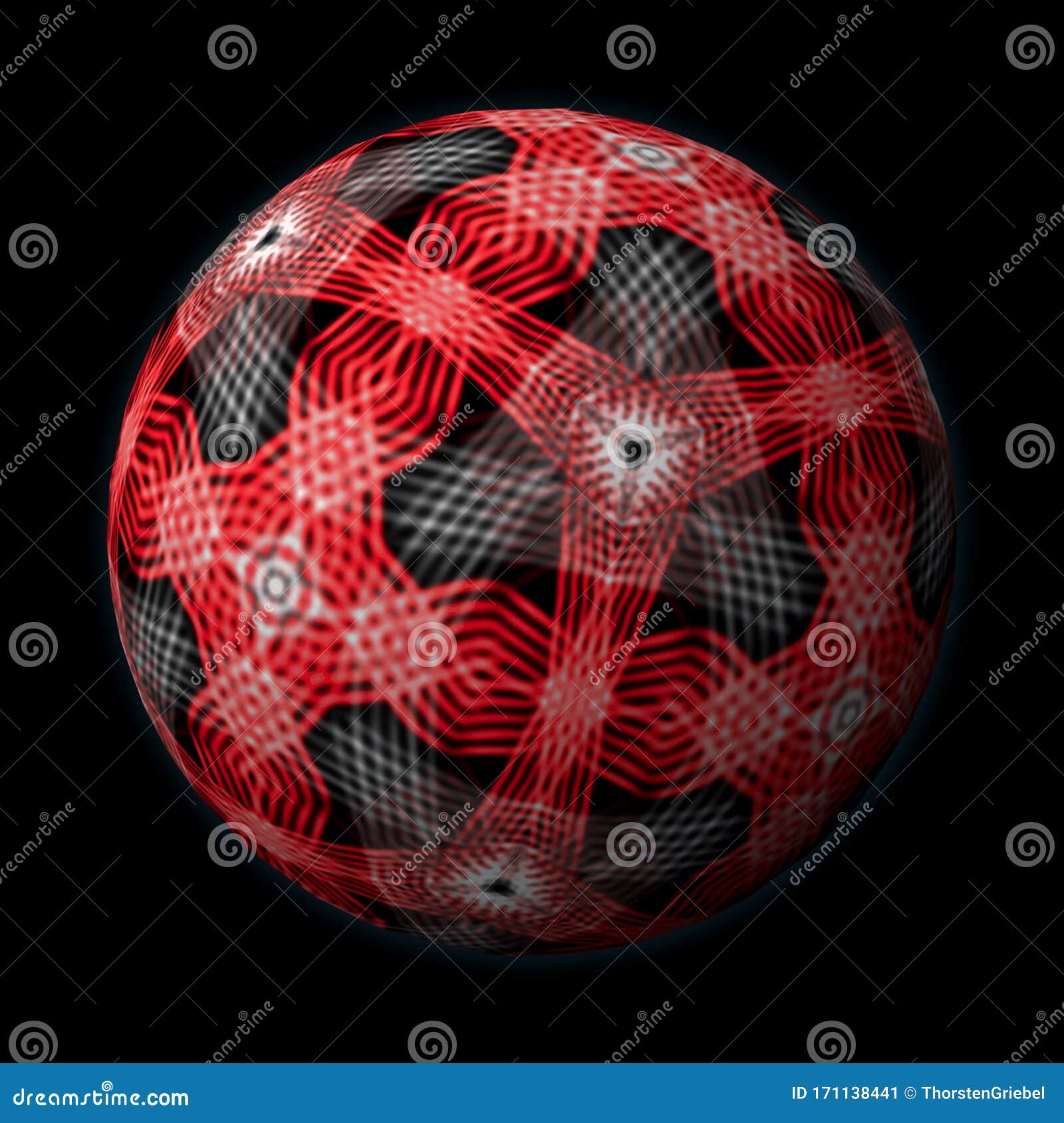 Artfully Designed and Colorful 3D Ball Stock Illustration ...