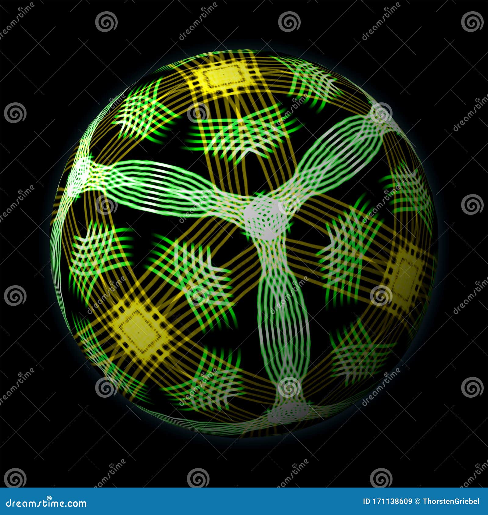 Artfully Designed and Colorful 3D Ball Stock Illustration ...