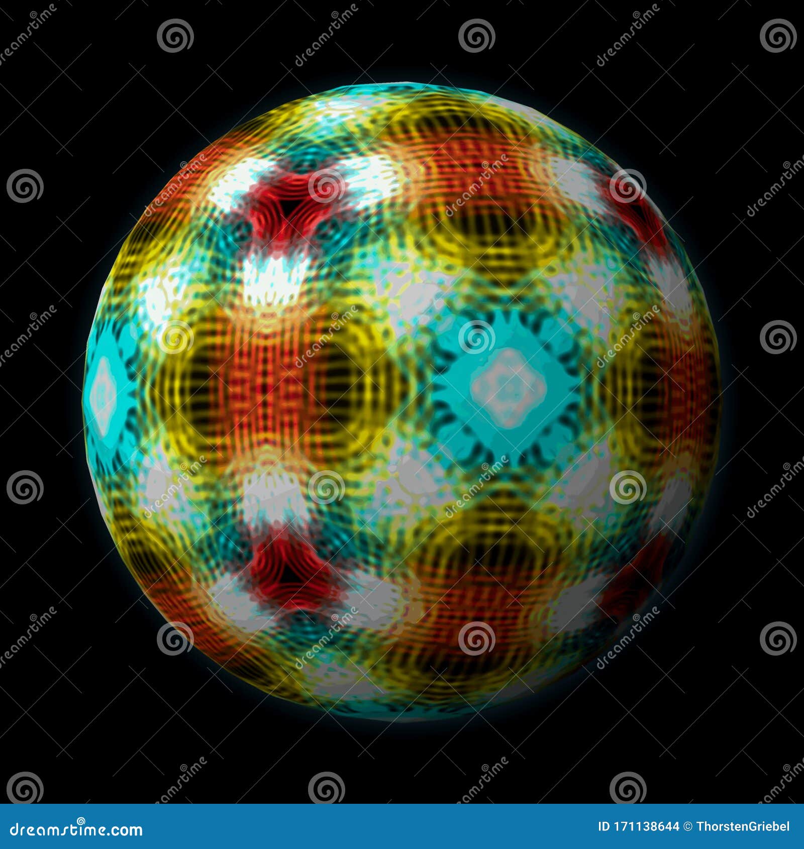Artfully Designed and Colorful 3D Ball Stock Illustration ...