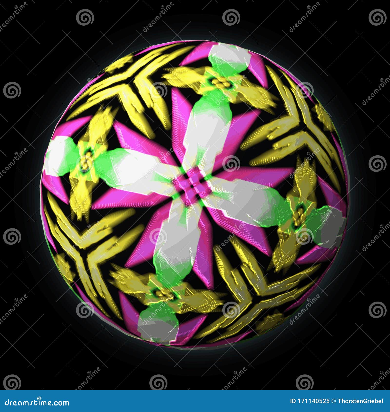 Artfully Designed and Colorful 3D Ball Stock Illustration ...