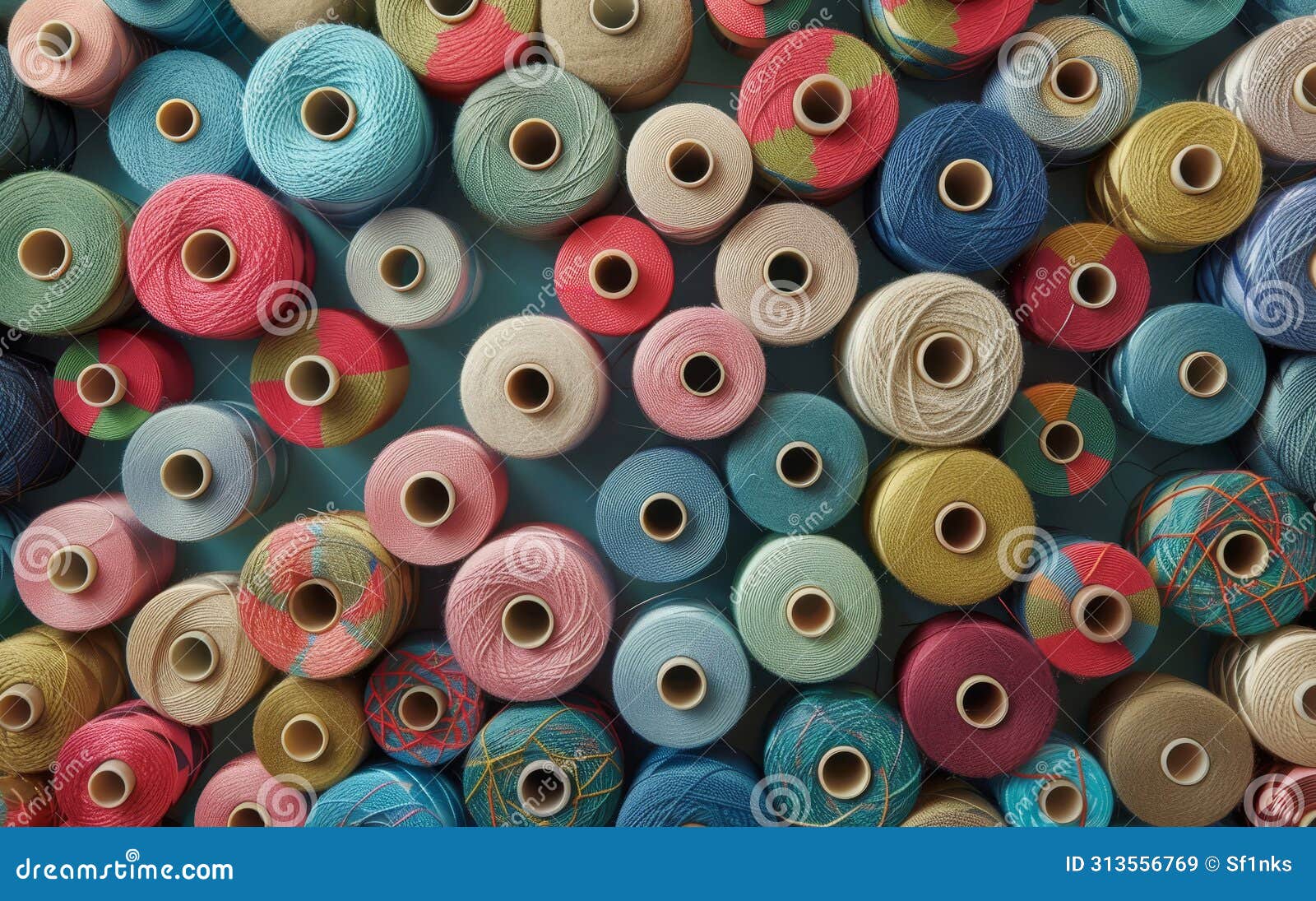 Artfully Organized Sewing Threads with a Striking Color Gradient, Ideal ...