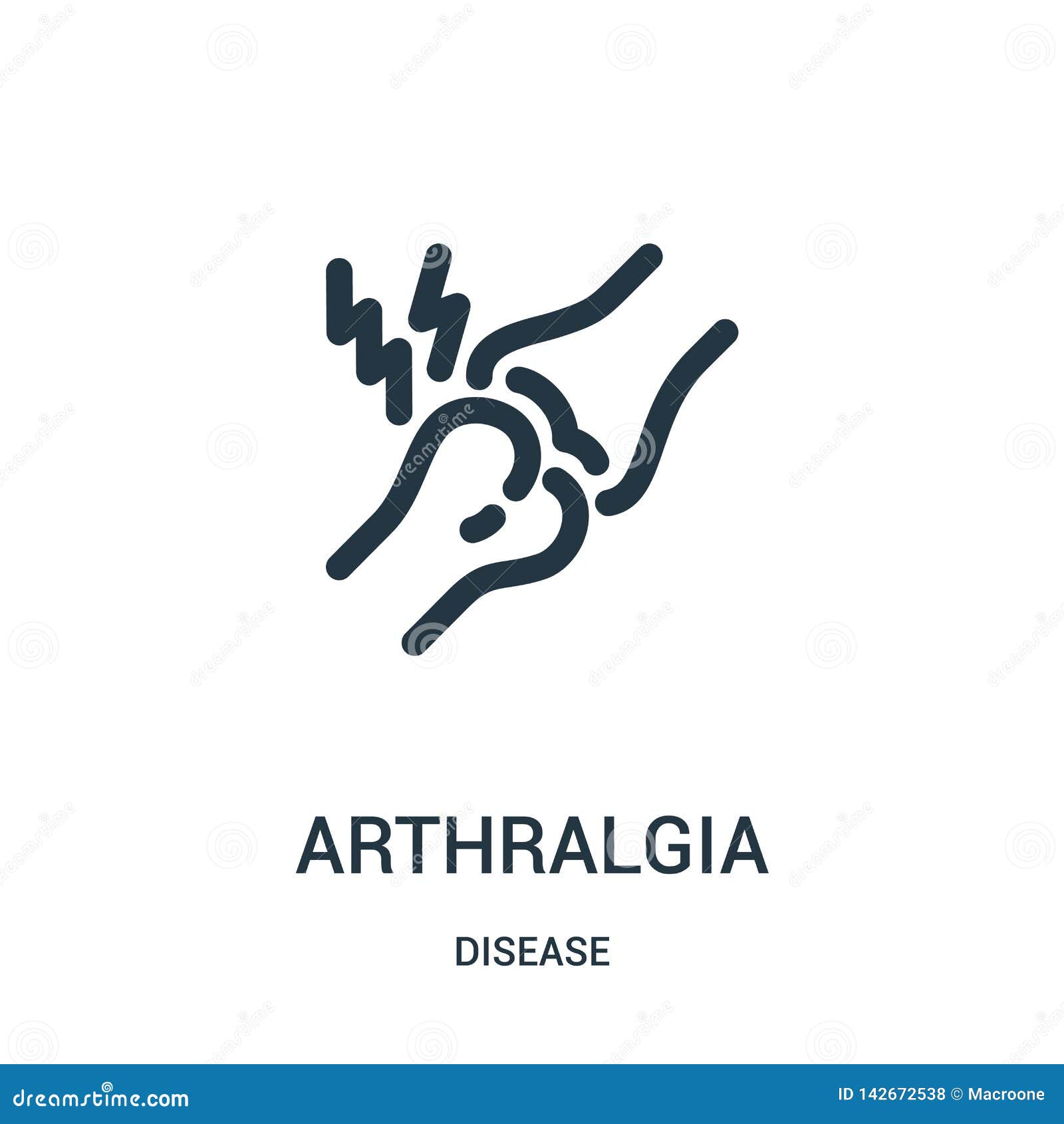 Arthralgia Icon Vector from Disease Collection. Thin Line Arthralgia ...