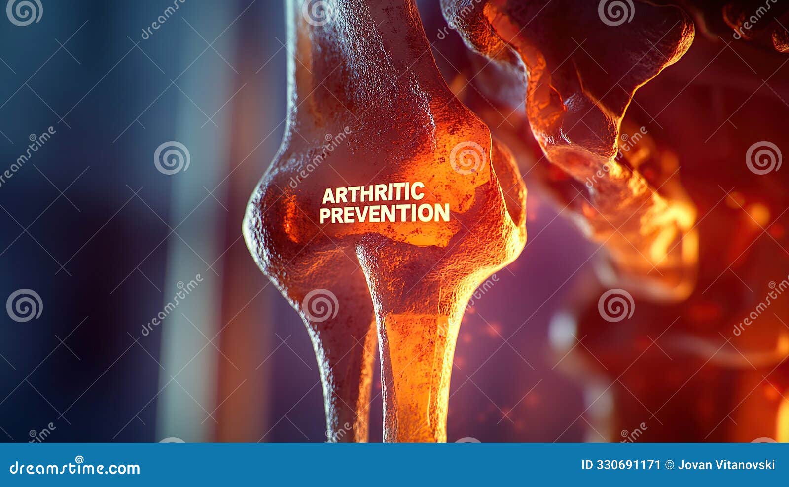 Arthritic Prevention Concept with Highlighted Joint Structure in 3D ...