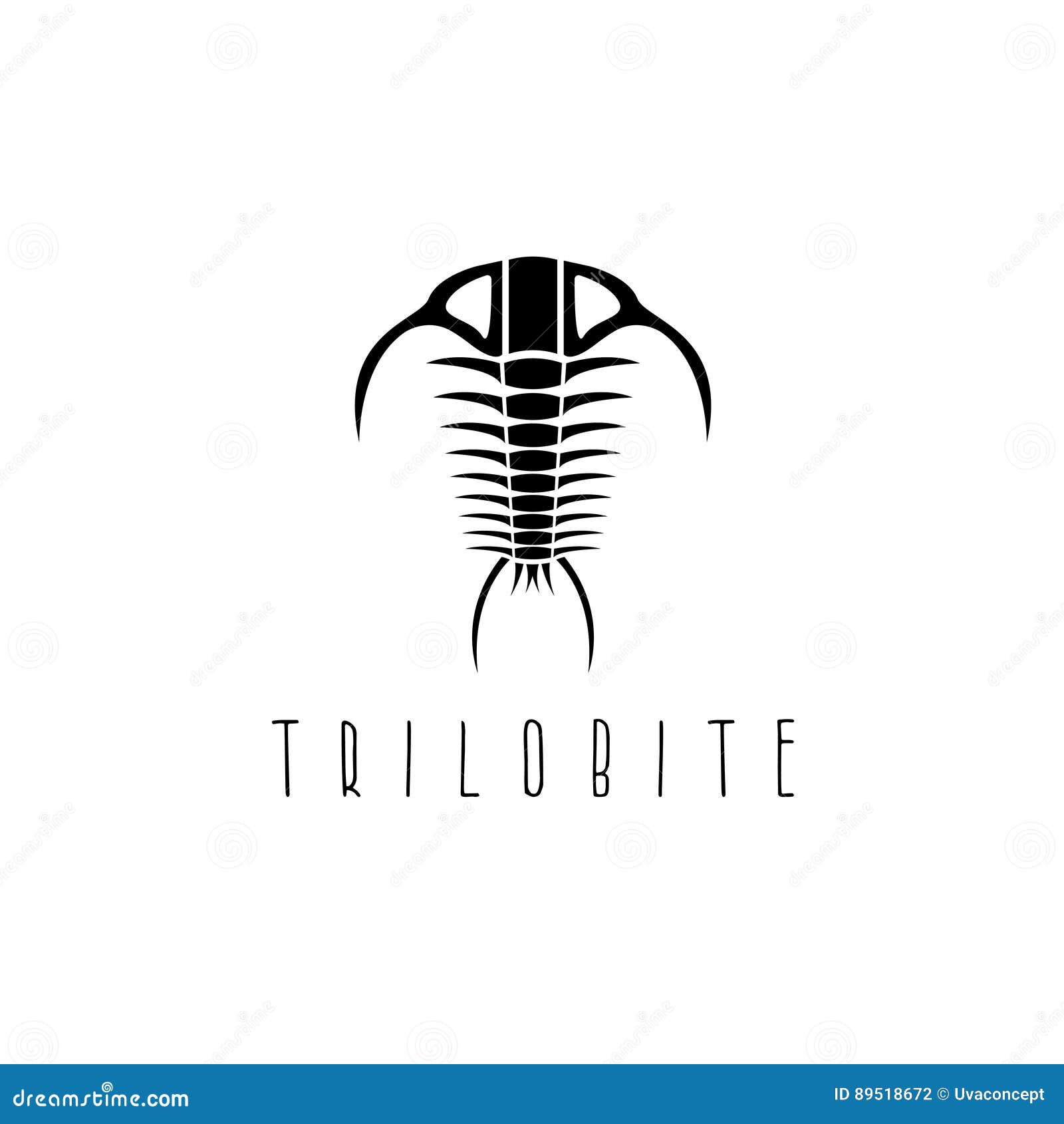 Arthropod Fossil Trilobite Paleozoic Era Vector Design Stock Vector ...