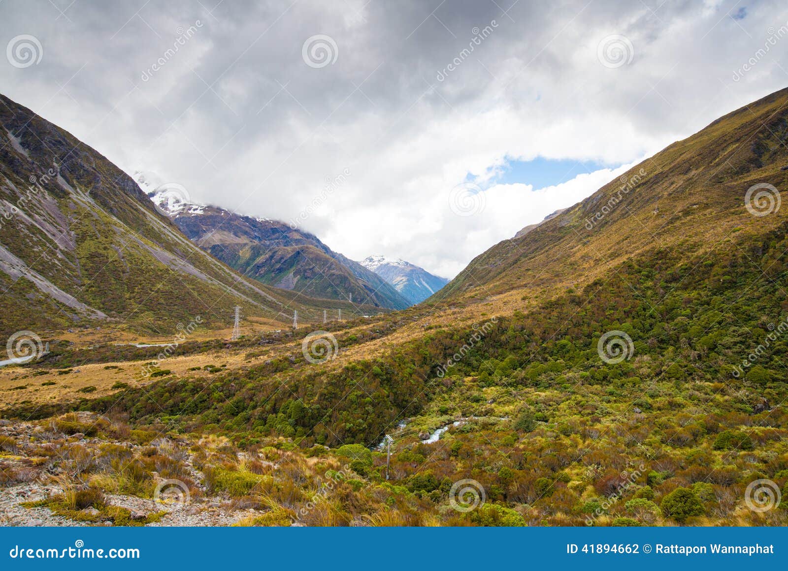 Arthur S Pass Valley, New Zealand Stock Photo - Image of valley, park ...