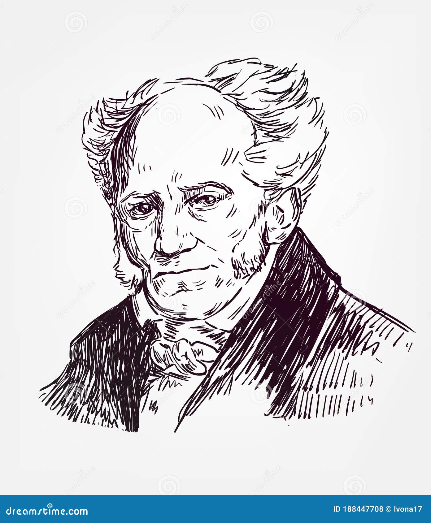 Arthur Schopenhauer Sketch Vector Illustration | CartoonDealer.com ...