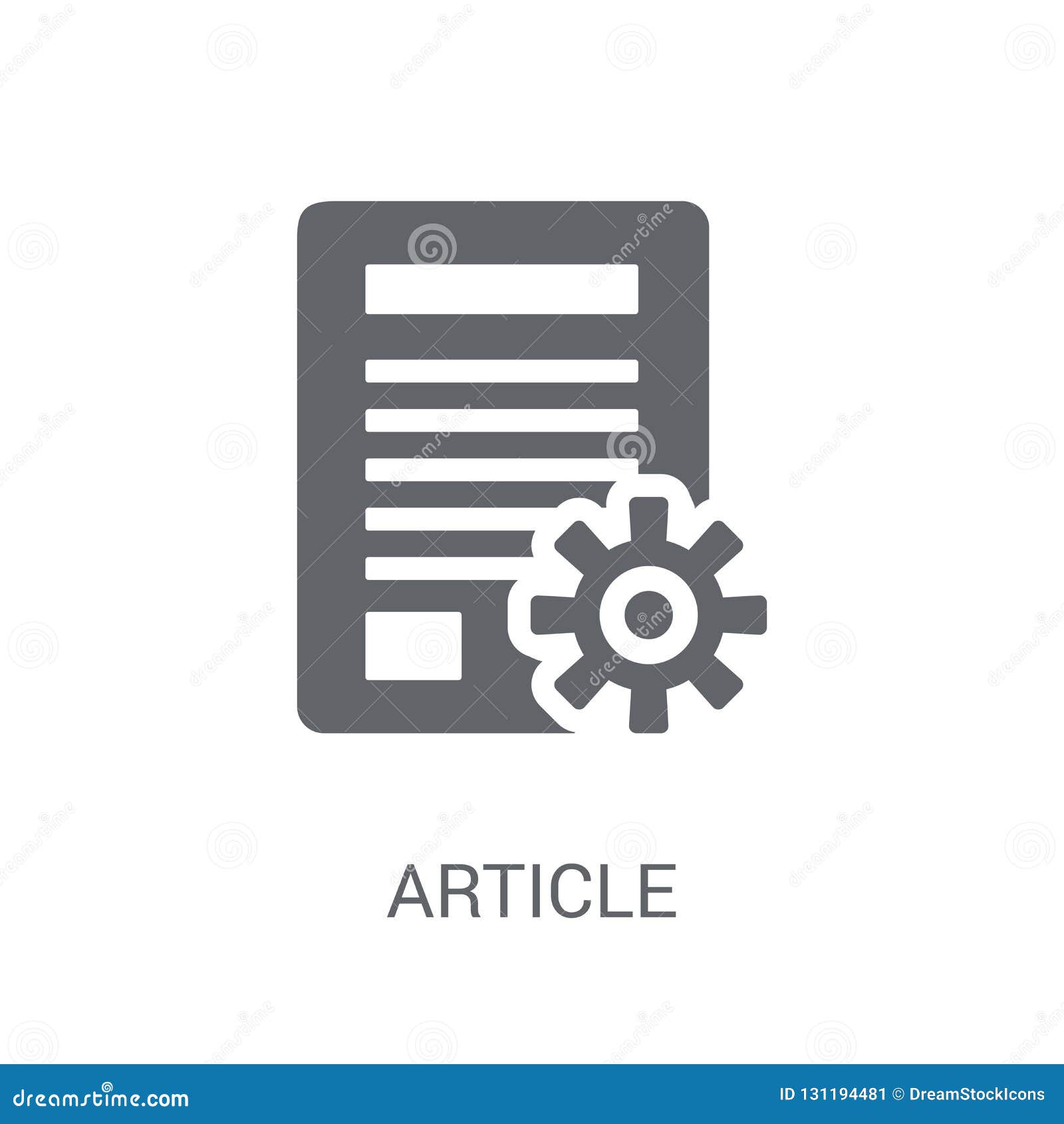 Article Icon. Trendy Article Logo Concept on White Background Fr Stock ...