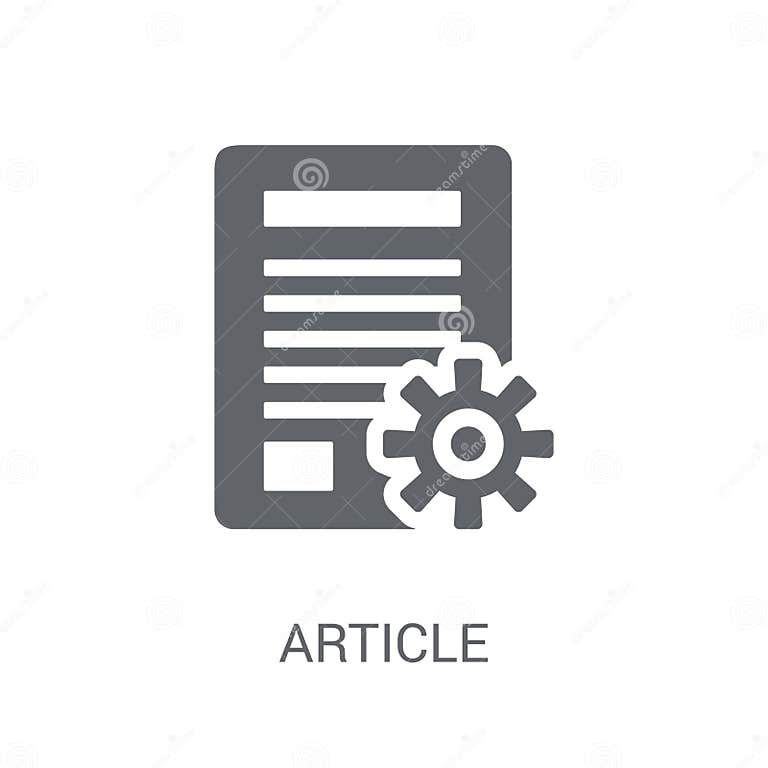 Article Icon. Trendy Article Logo Concept on White Background Fr Stock ...
