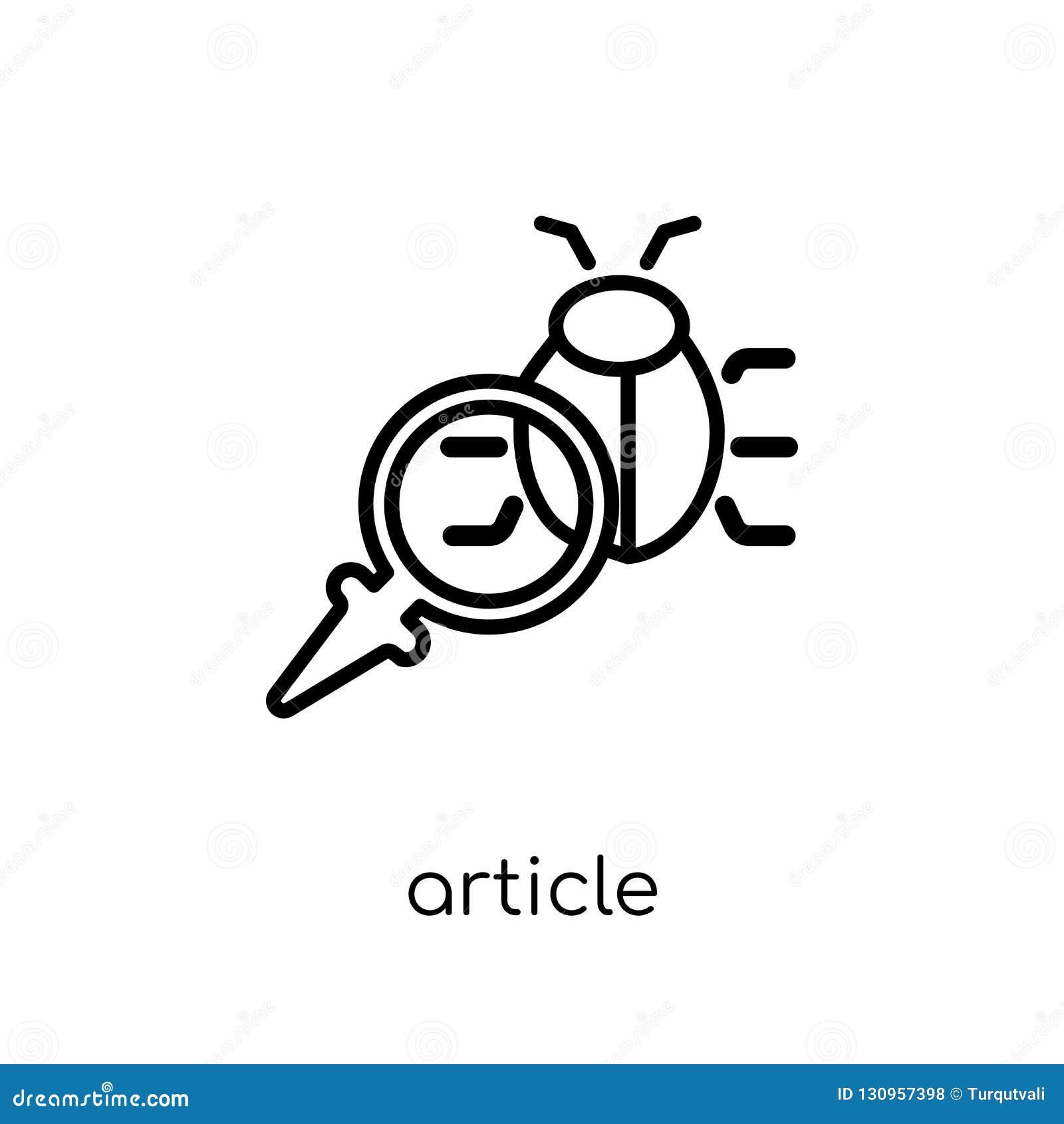 Article Icon. Trendy Modern Flat Linear Vector Article Icon on W Stock ...