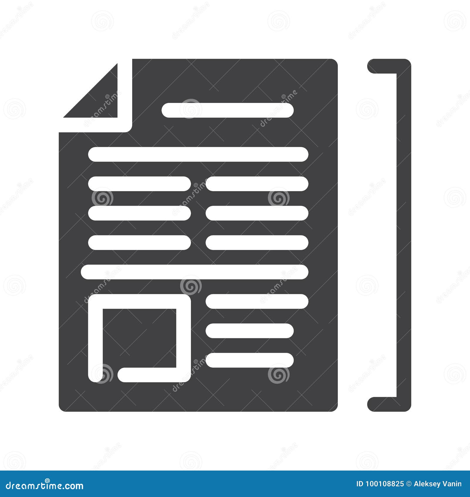 Article icon vector stock vector. Illustration of page - 100108825