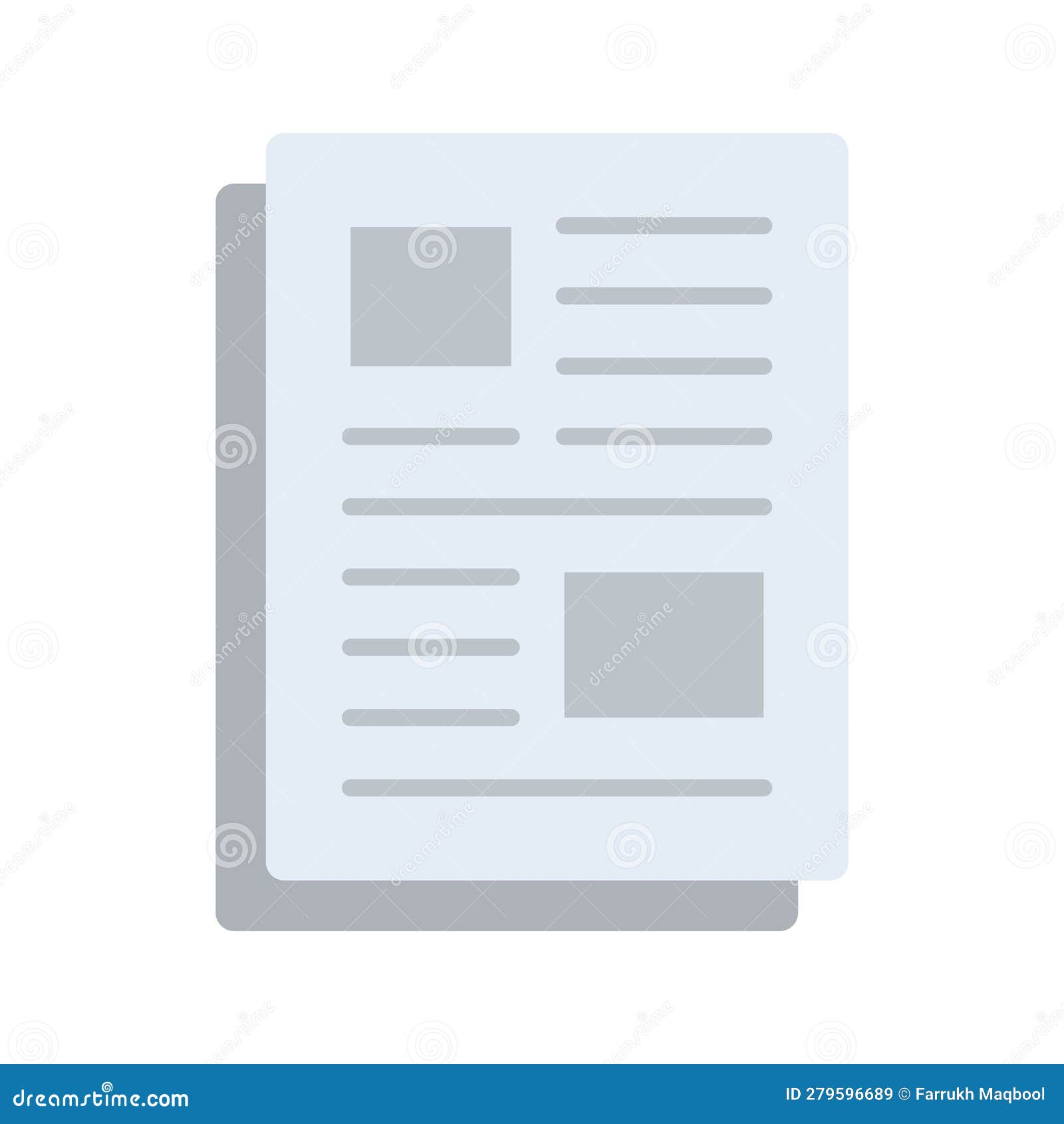 Article icon vector image. stock vector. Illustration of page - 279596689