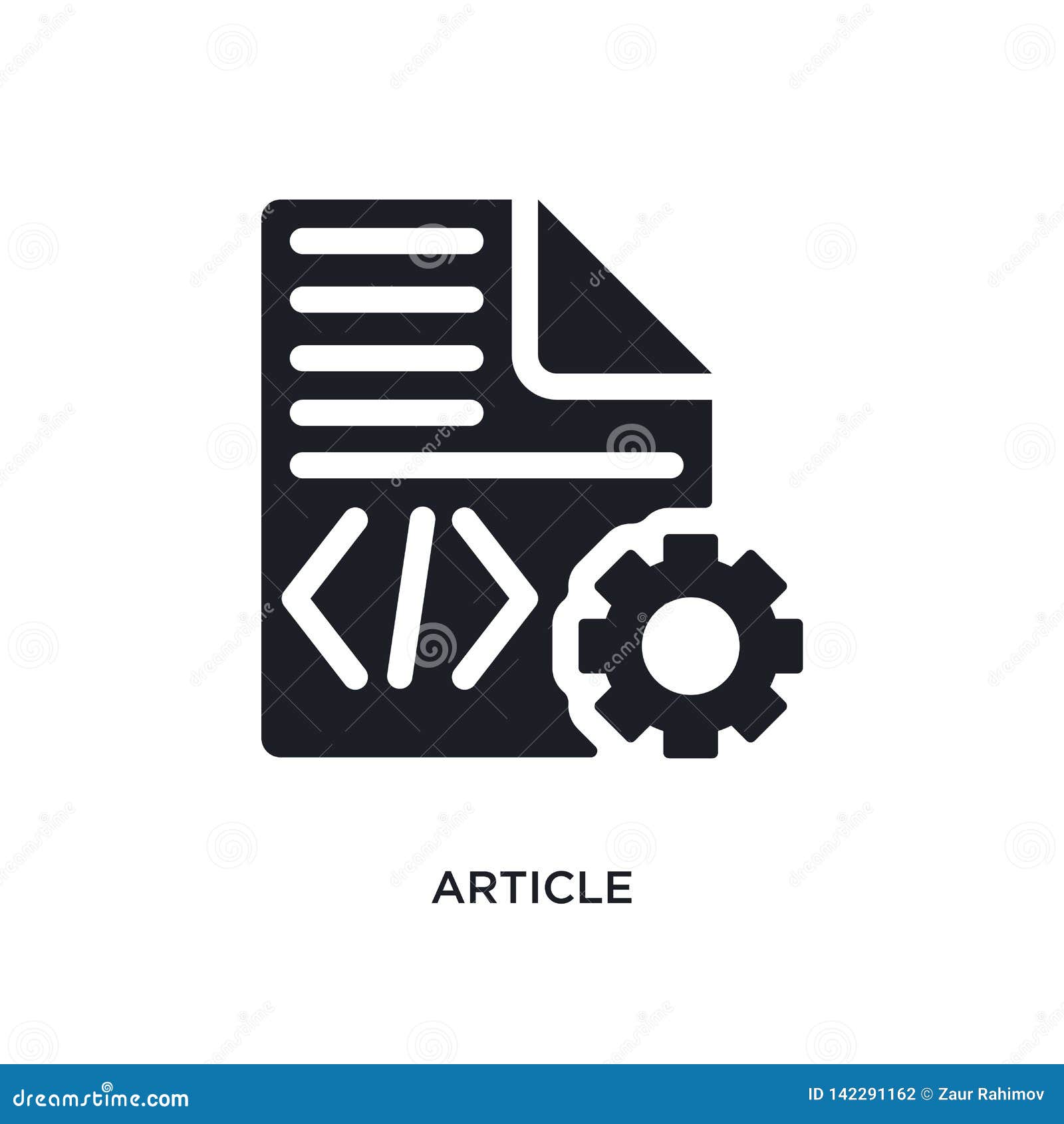 Article Isolated Icon Simple Element Illustration From Programming Concept Icons Stock Vector