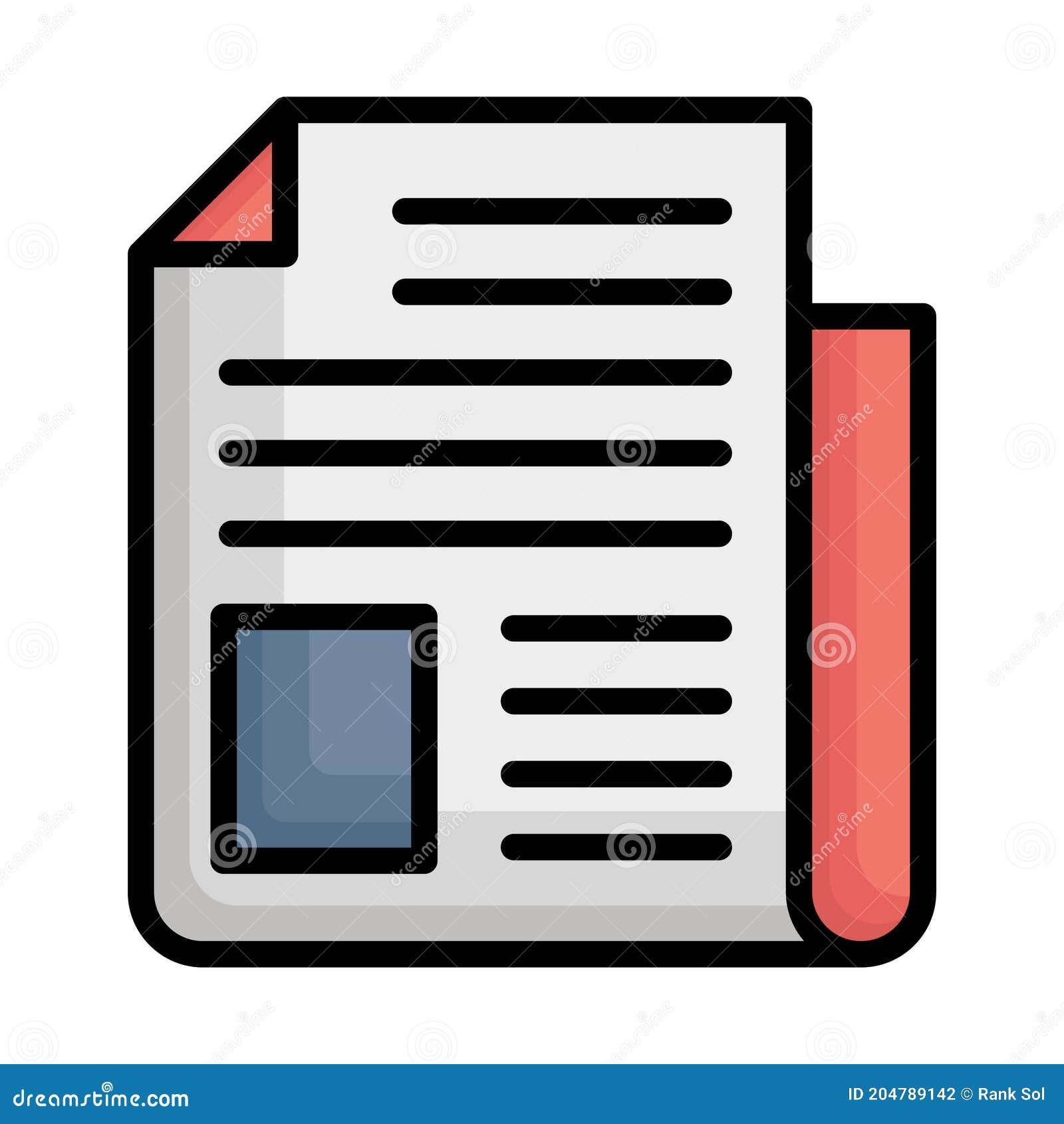 Article, Journal Vector Icon Which Can Easily Modify Stock Vector ...