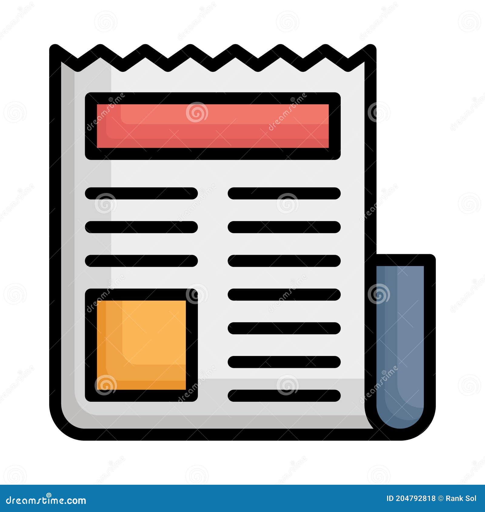 Article, Journal Vector Icon Which Can Easily Modify Stock Vector ...