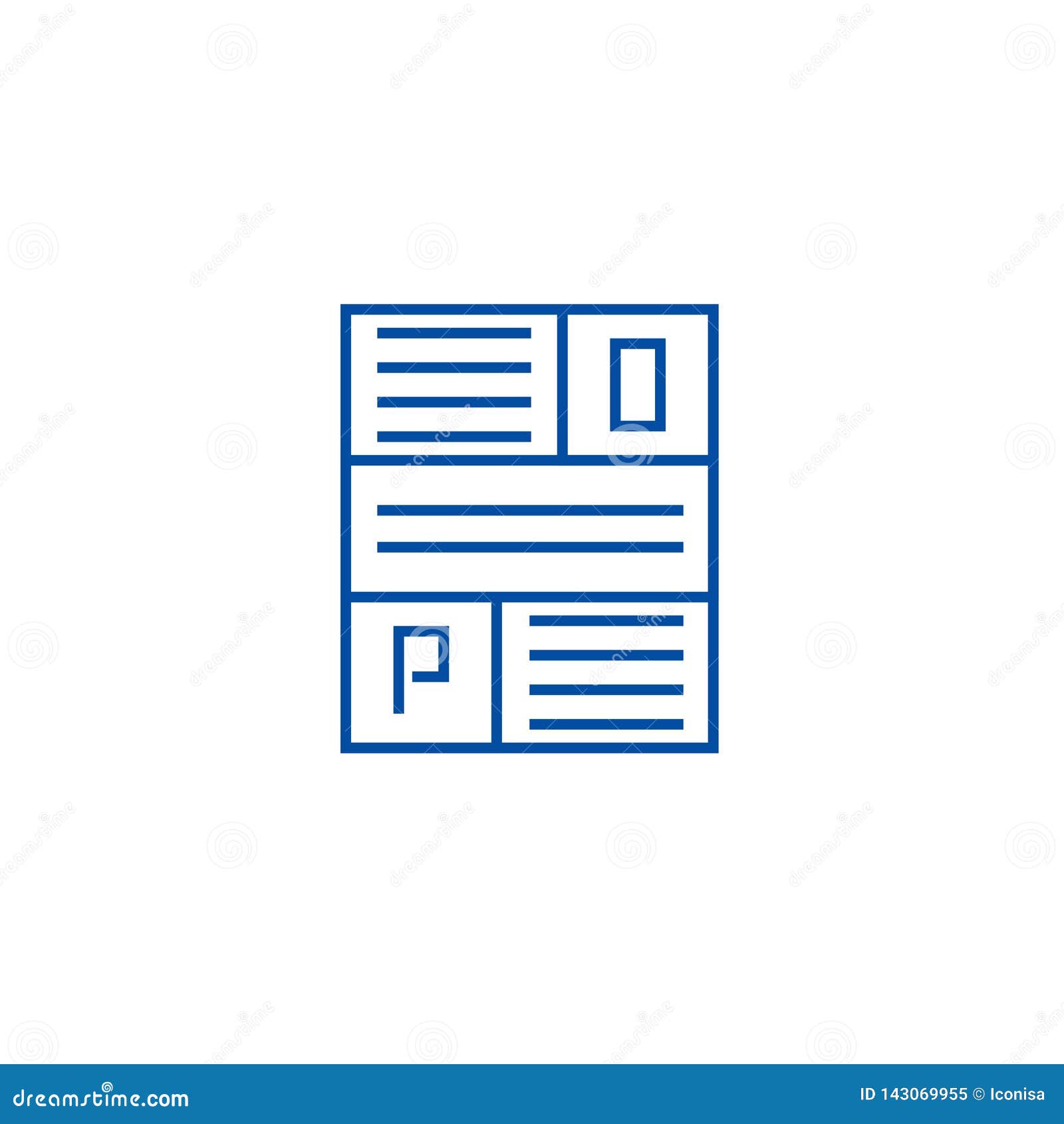 Article Line Icon Concept. Article Flat Vector Symbol, Sign, Outline ...