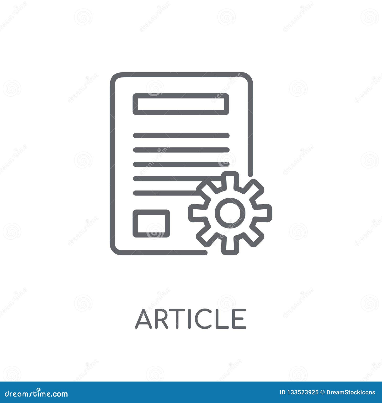 Article Linear Icon. Modern Outline Article Logo Concept on Whit Stock ...