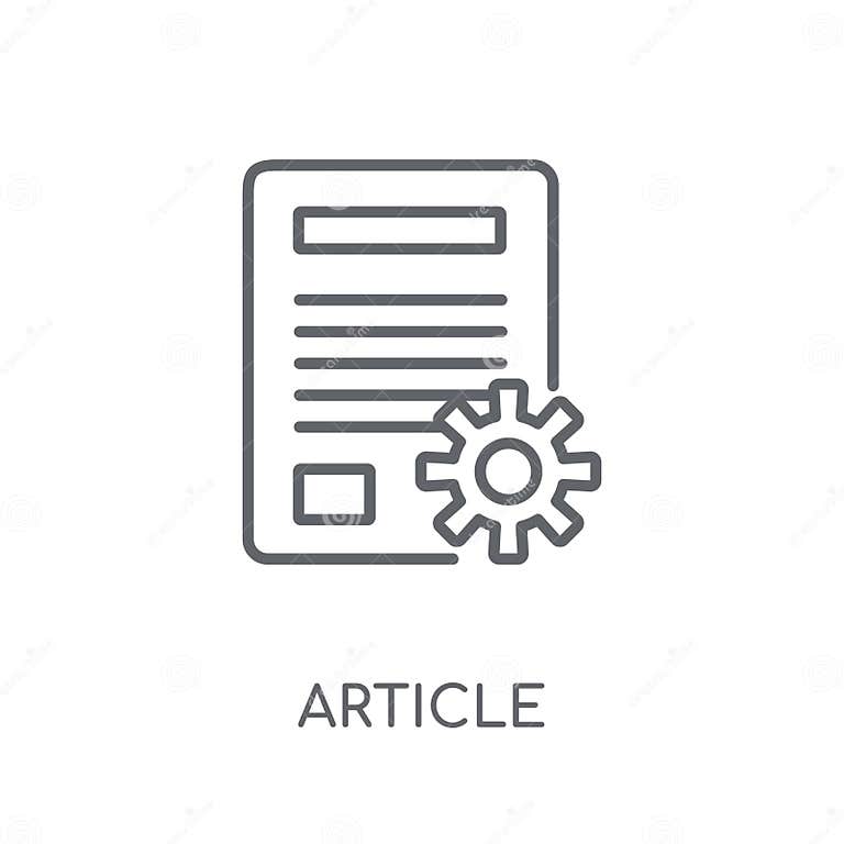 Article Linear Icon. Modern Outline Article Logo Concept on Whit Stock ...