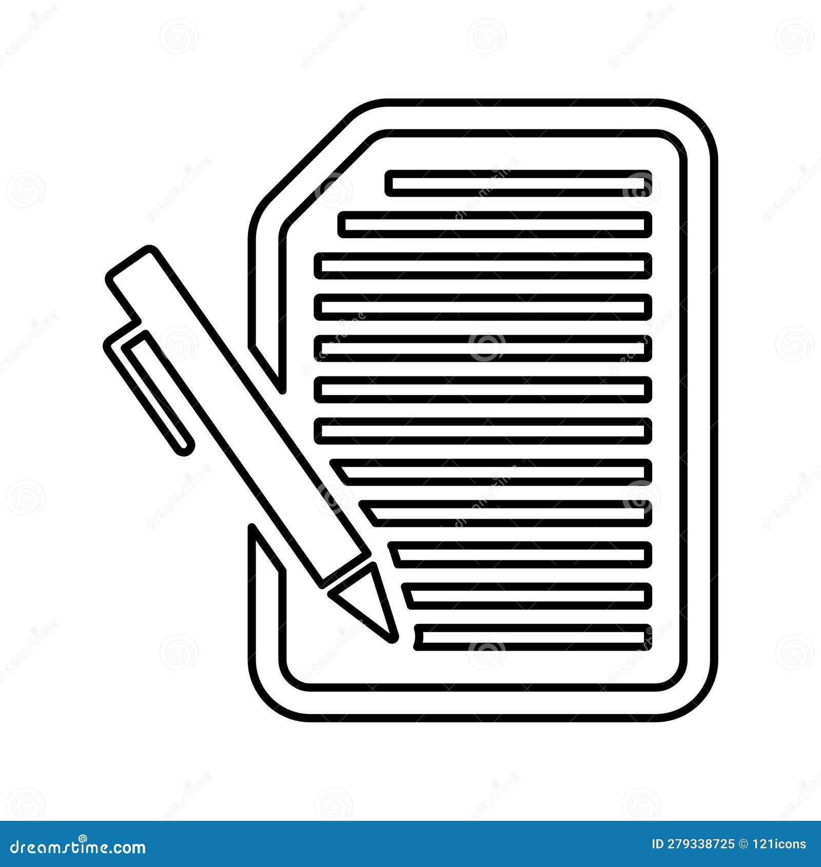 Article Writing Icon. Outline Symbol Stock Illustration - Illustration ...