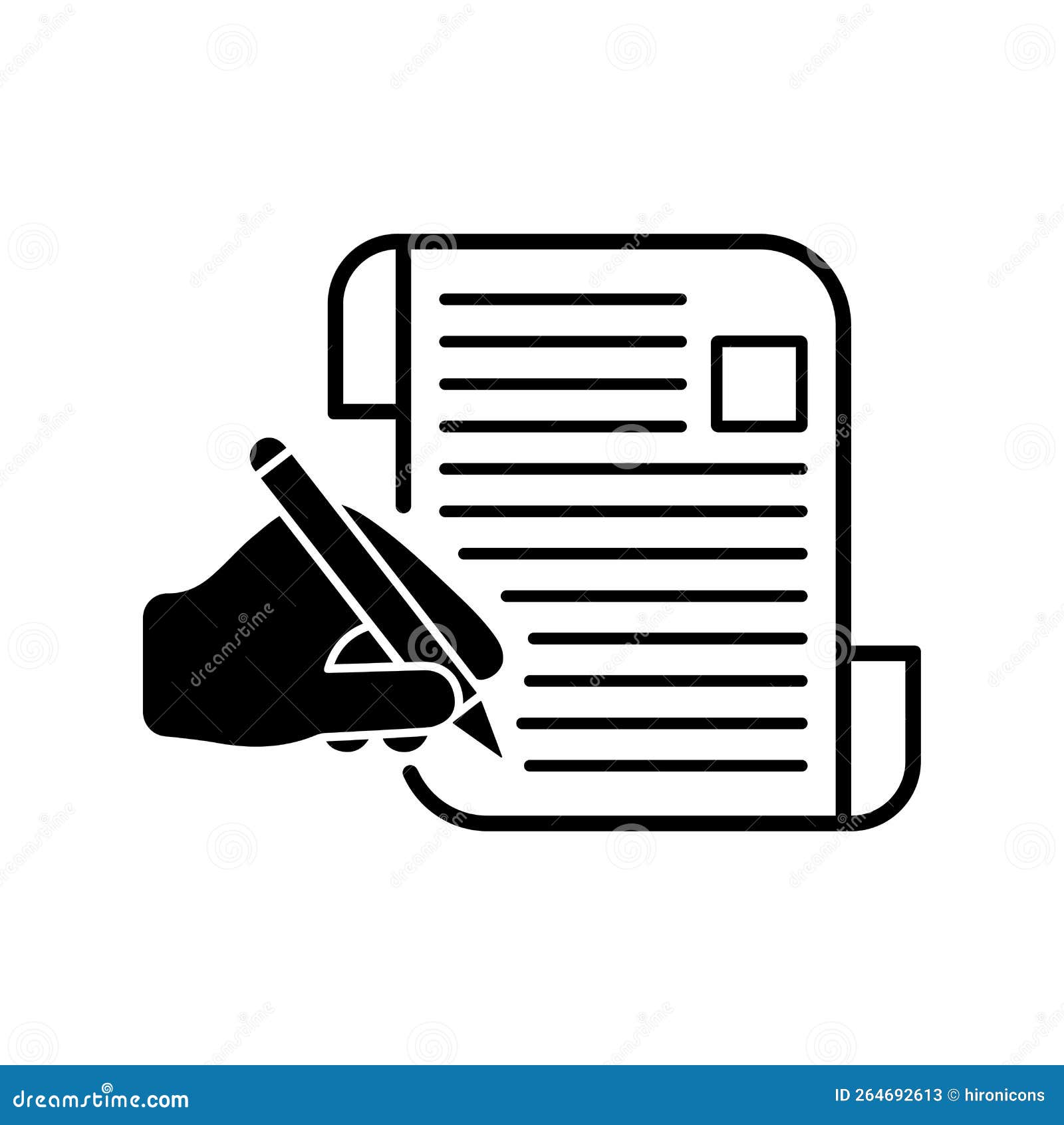 Article writing icon stock illustration. Illustration of education ...