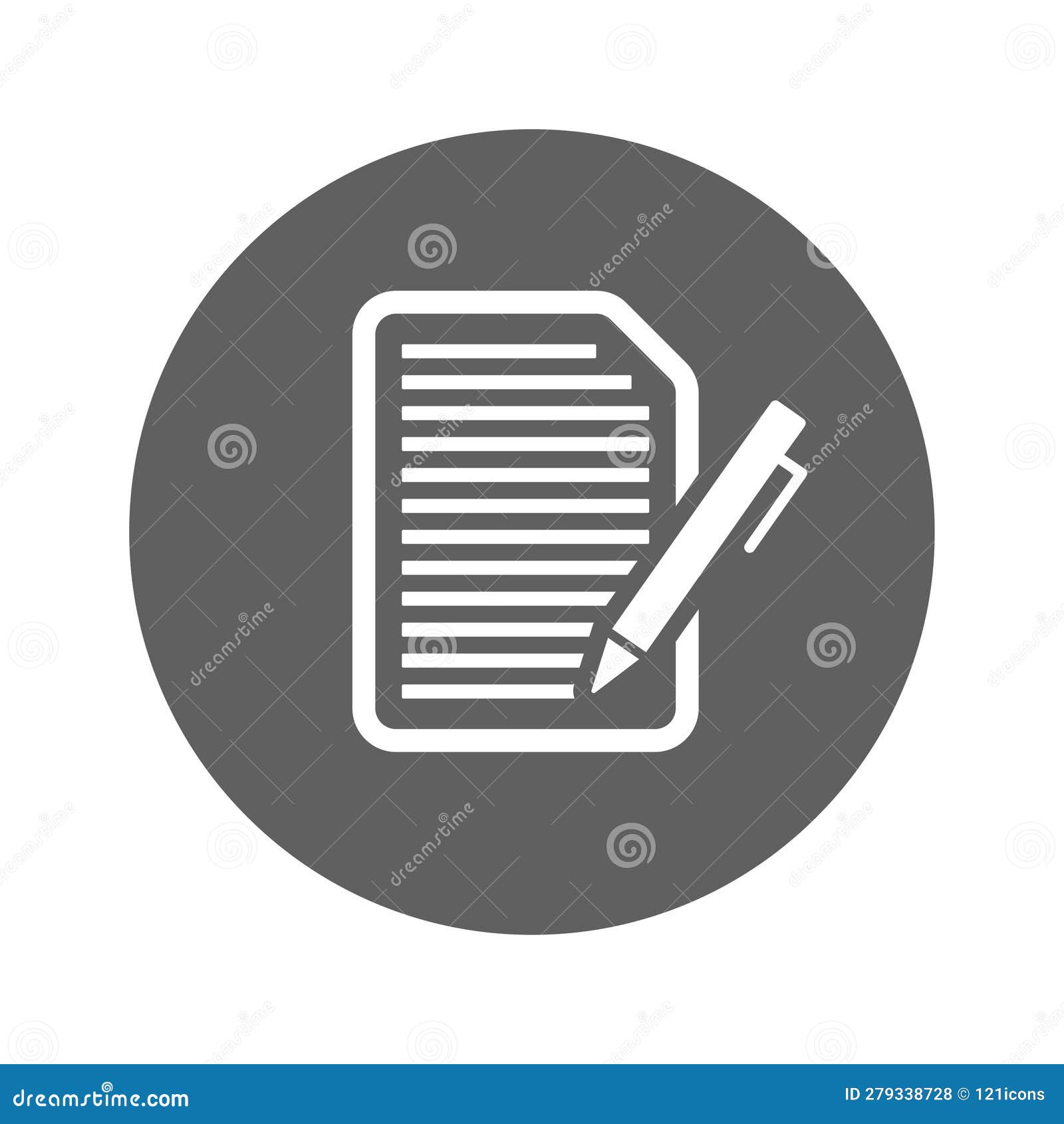 Article writing icon stock illustration. Illustration of aline - 279338728
