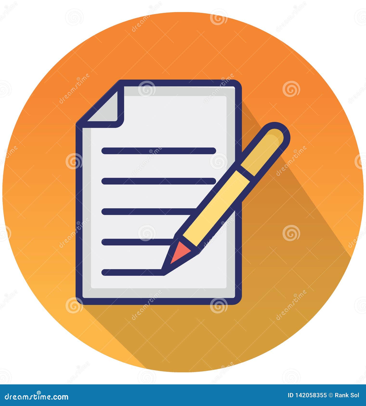 Article Writing Isolated Vector Icon that Can Easily Modify or Edit ...