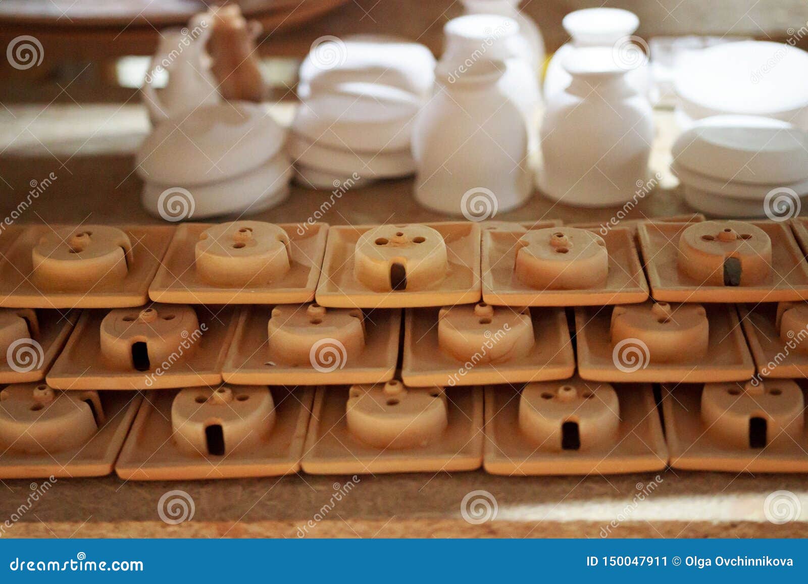 Articles of Clay Made by Slip Forming Using Plaster Molds a Master with ...