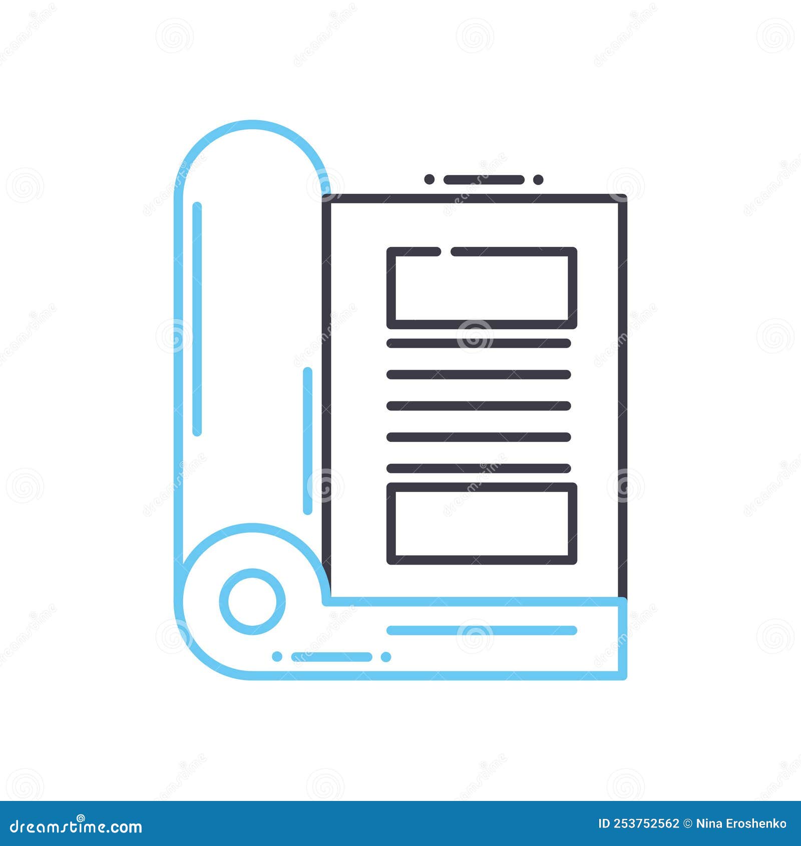 Articles Line Icon, Outline Symbol, Vector Illustration, Concept Sign ...