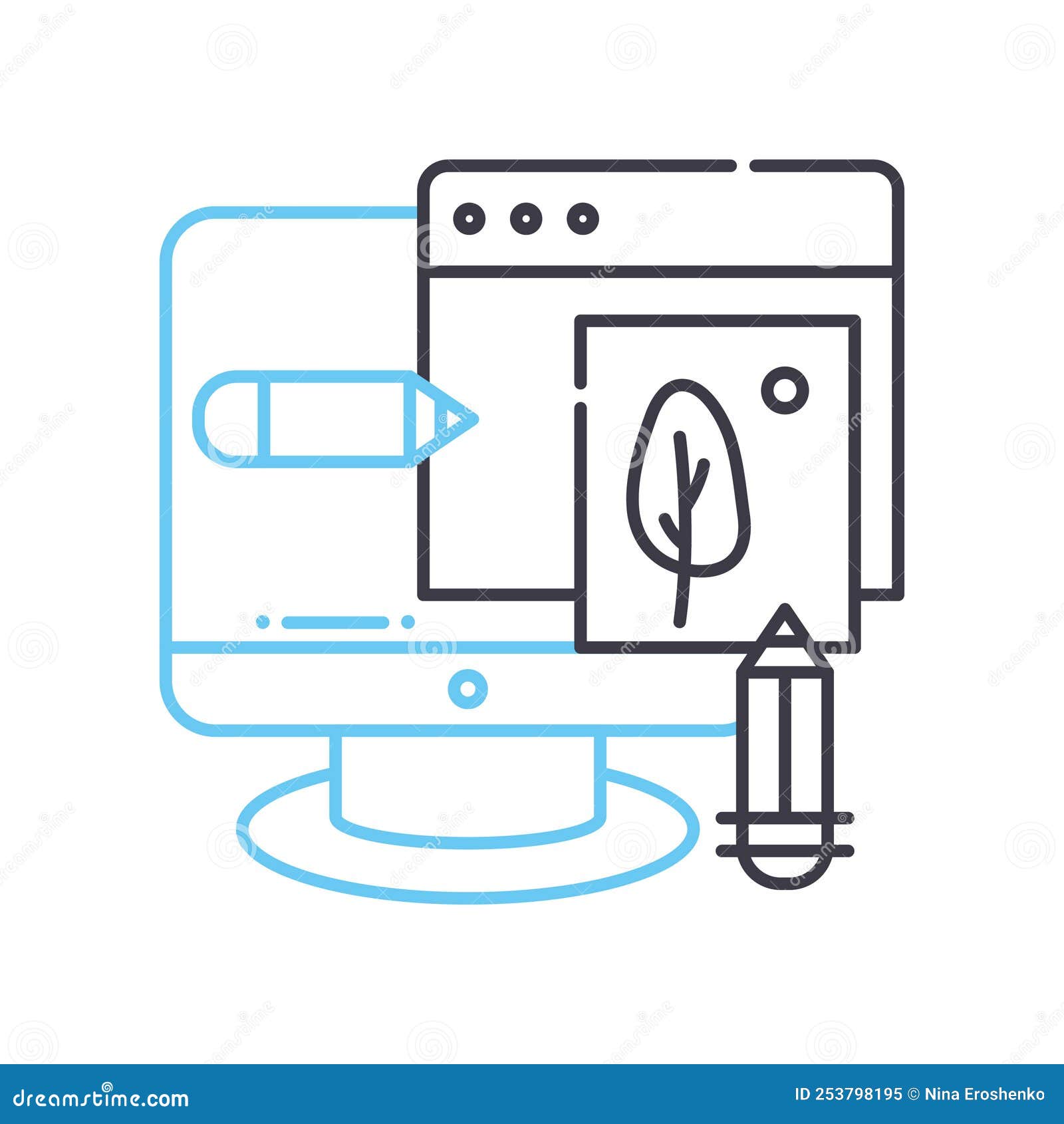 Articles Line Icon, Outline Symbol, Vector Illustration, Concept Sign ...
