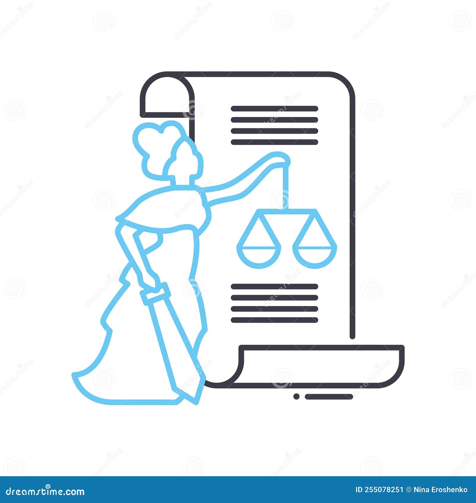 Articles Line Icon, Outline Symbol, Vector Illustration, Concept Sign ...