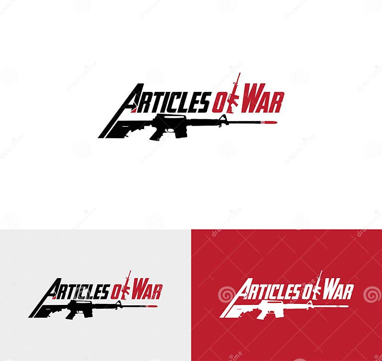 Articles of War Logo Design Stock Vector - Illustration of text ...