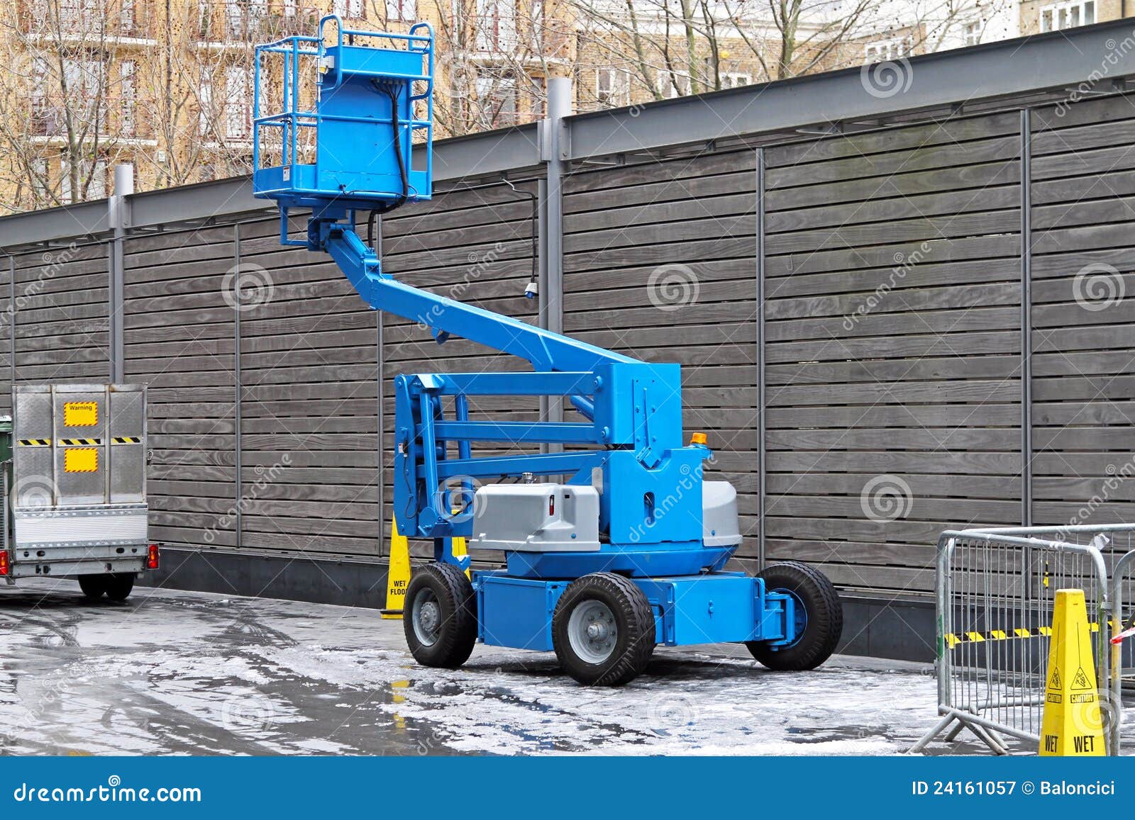 Articulated boom lift stock image. Image of construction - 24161057