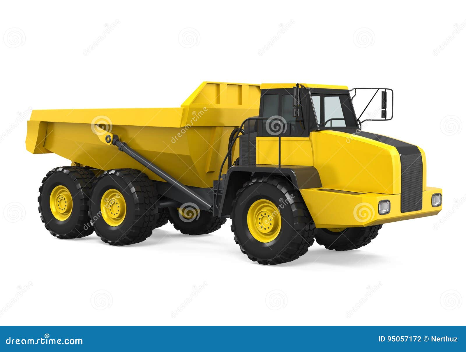Articulated Hauler Dump Truck Vector Illustration | CartoonDealer.com ...